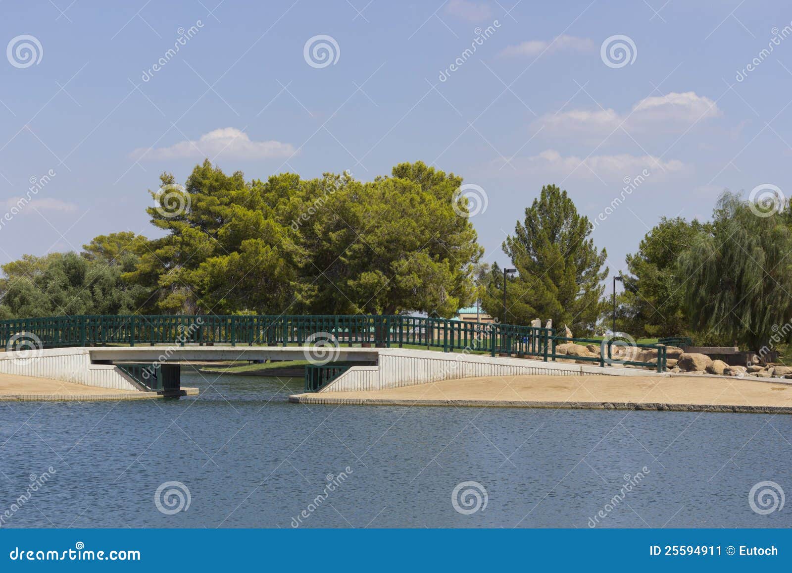 Bridge Over Cortez Lake, Phoenix, AZ Stock Image - Image of southwest ...