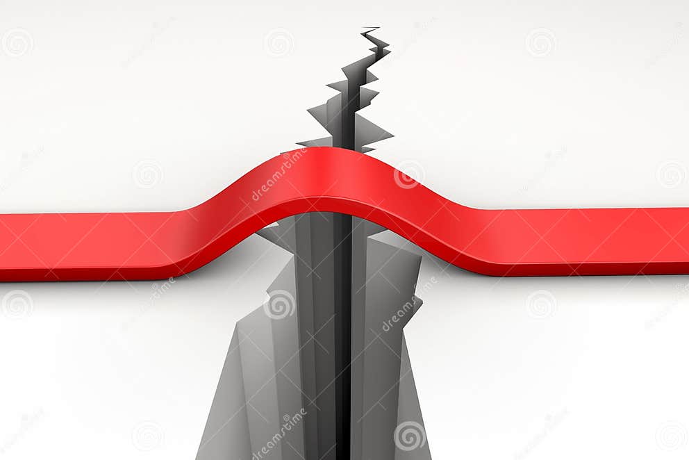 Bridge over crack in floor stock illustration. Illustration of floor ...