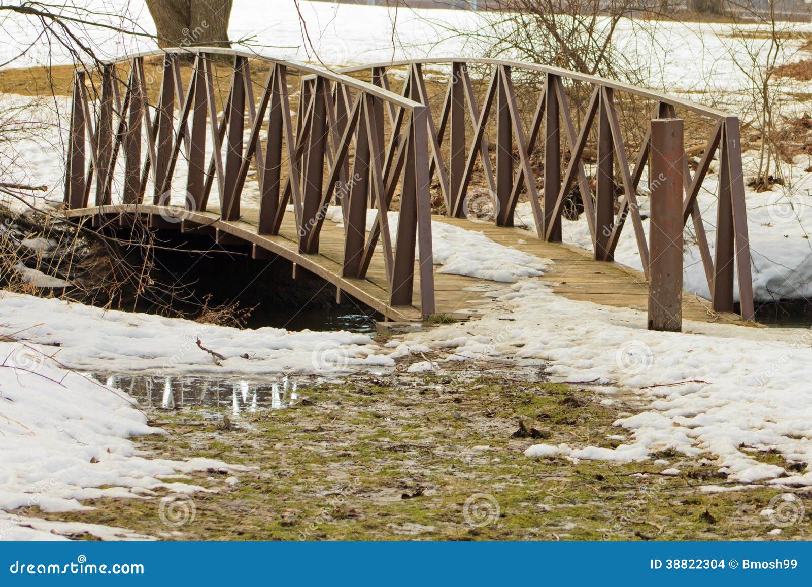 Bridge over creek stock photo. Image of cold, christmas - 38822304