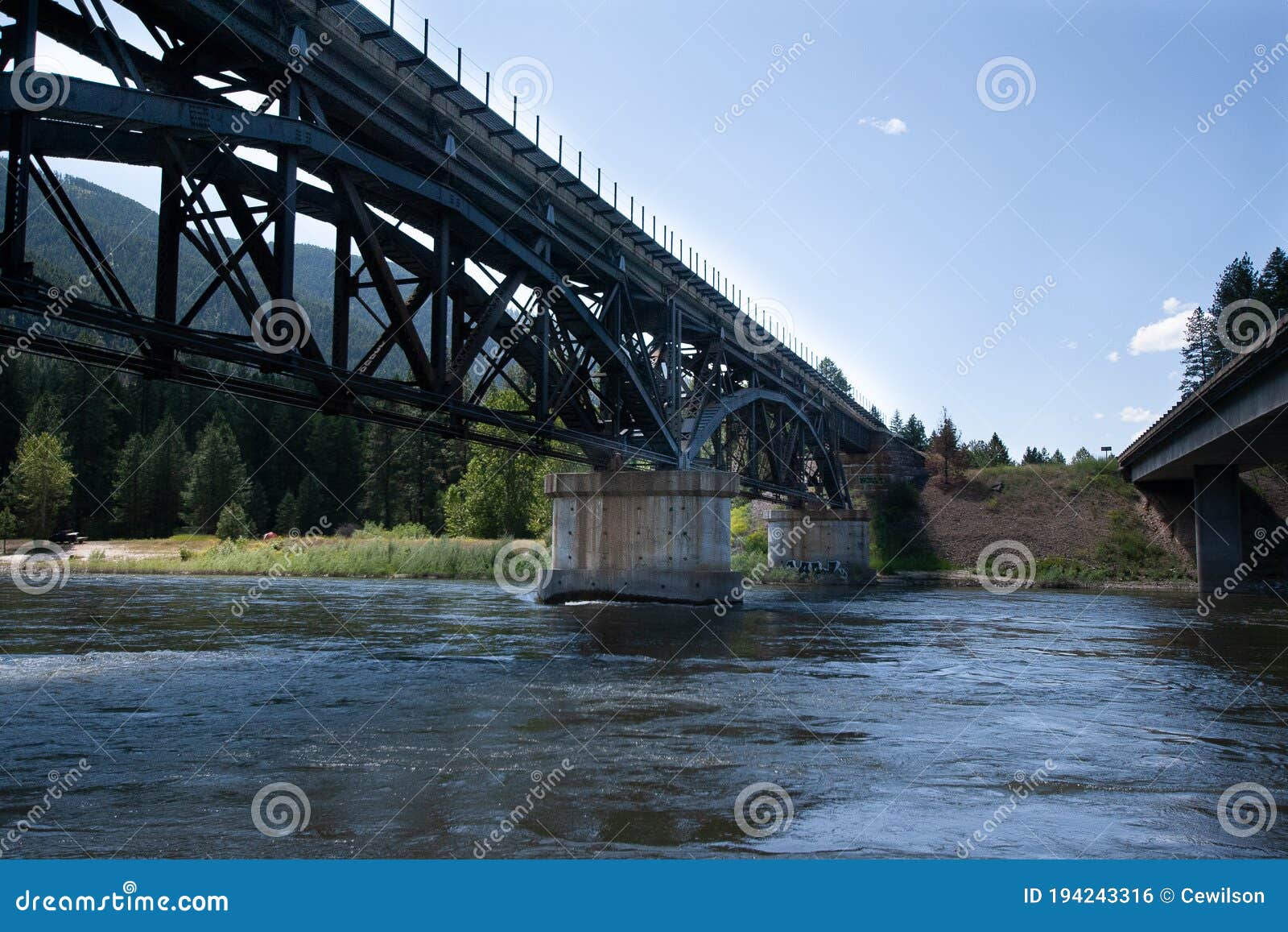 Bridge Over Flathead River stock photo. Image of carol - 194243316