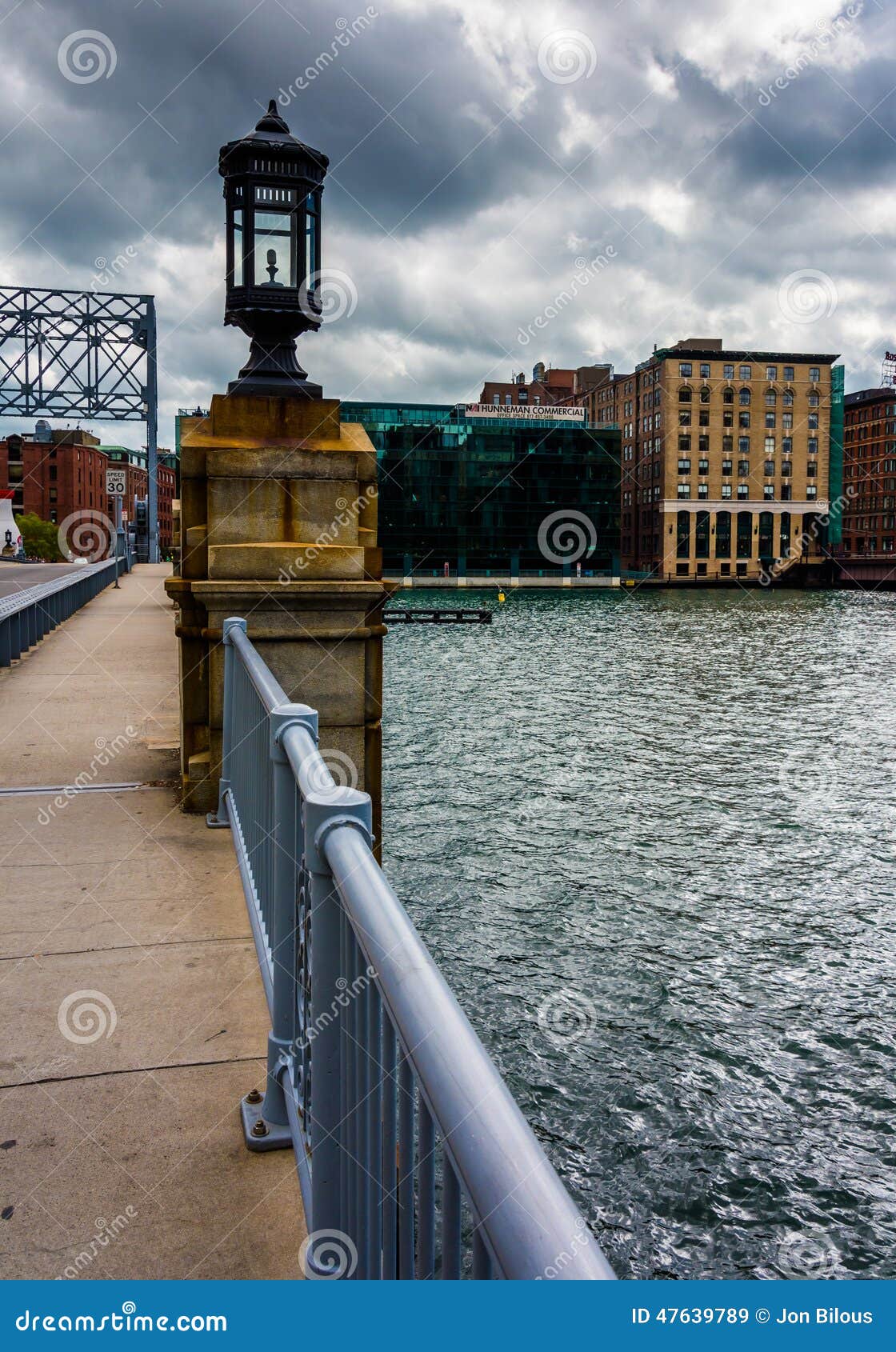 Bridge Over Fort Point Channel in Boston, Massachusetts. Editorial ...