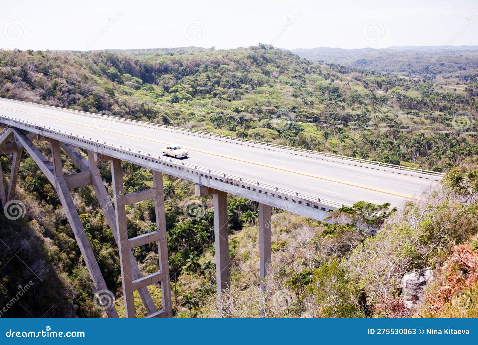 Bridge Over the Gorge in Havana Stock Image - Image of outside, height ...