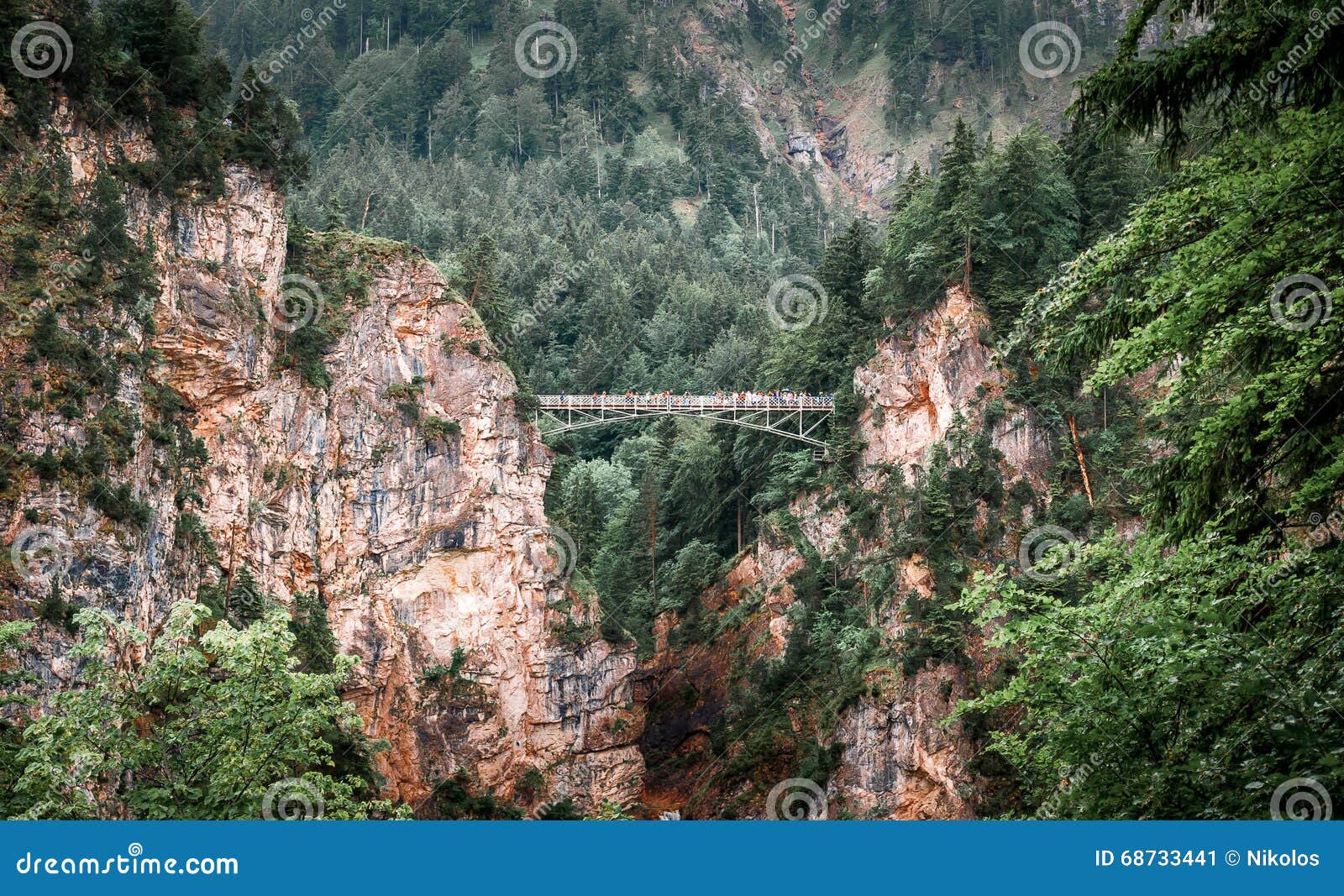The bridge over the gorge stock image. Image of travel - 68733441