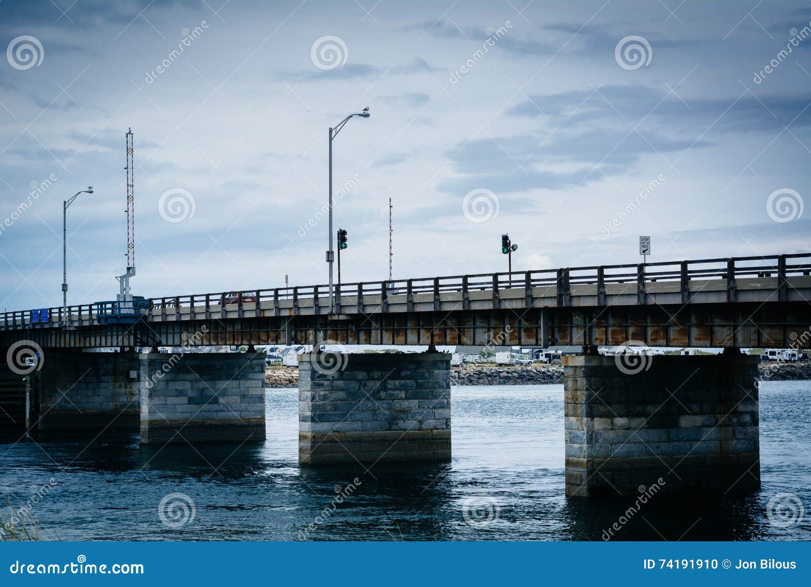Bridge Over Hampton Harbor Inlet in Hampton Beach, New Hampshire Stock ...