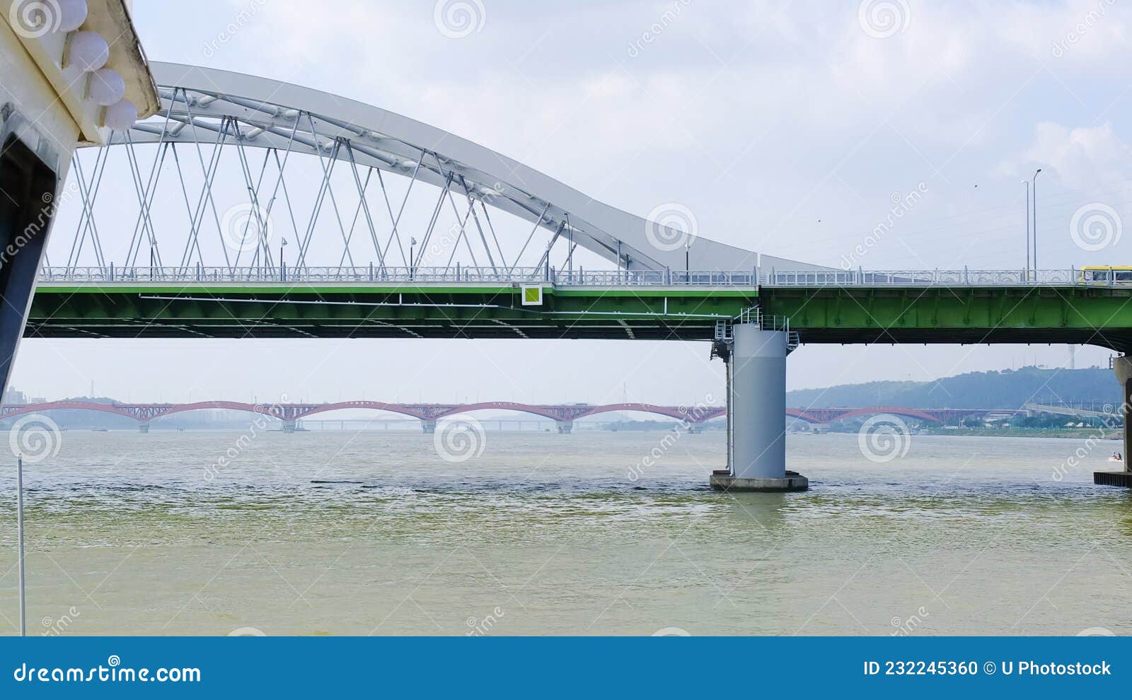 Bridge Over the Han River in South Korea Stock Photo - Image of park ...