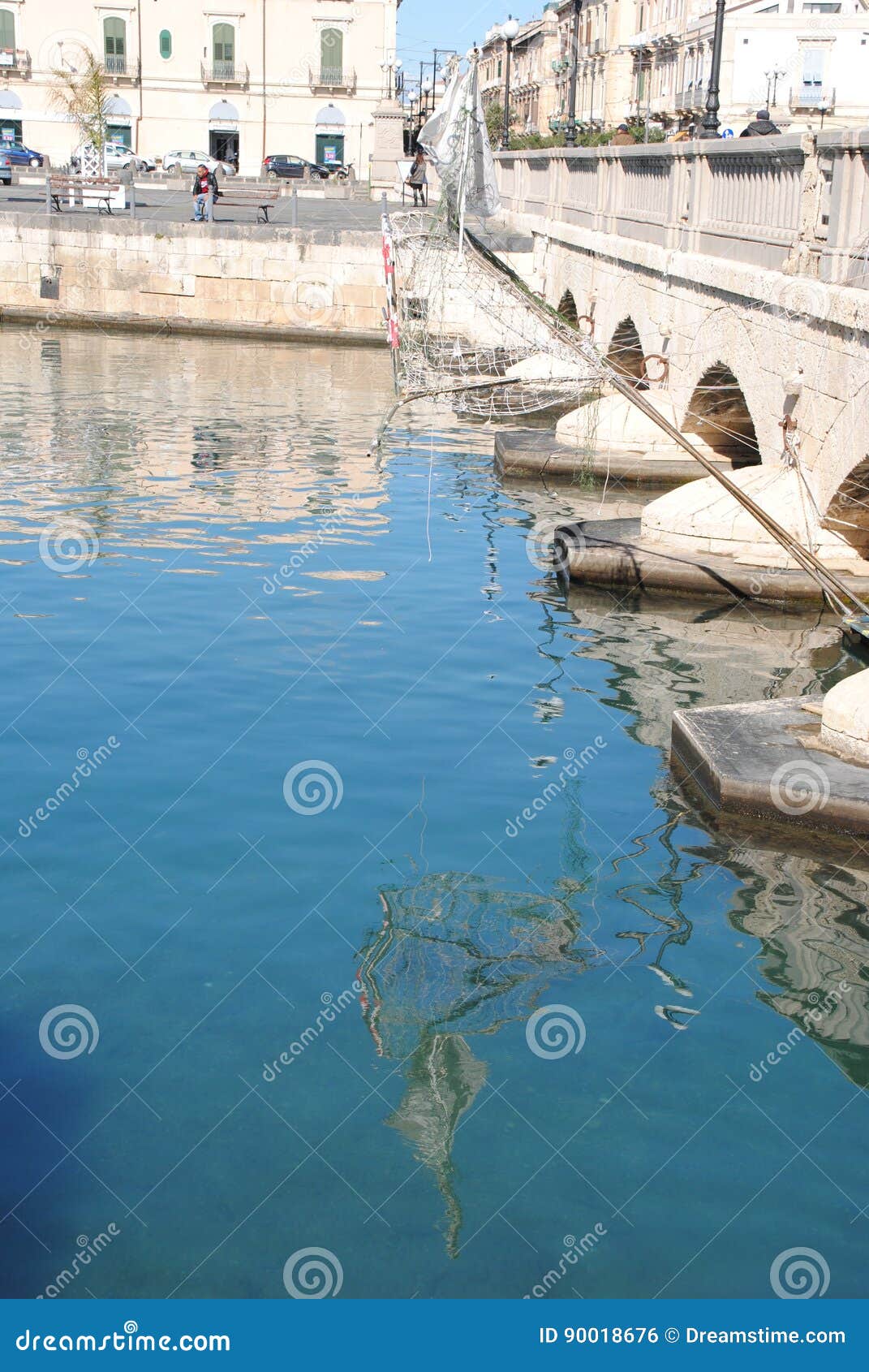 Bridge over the harbour editorial photo. Image of sicily - 90018676