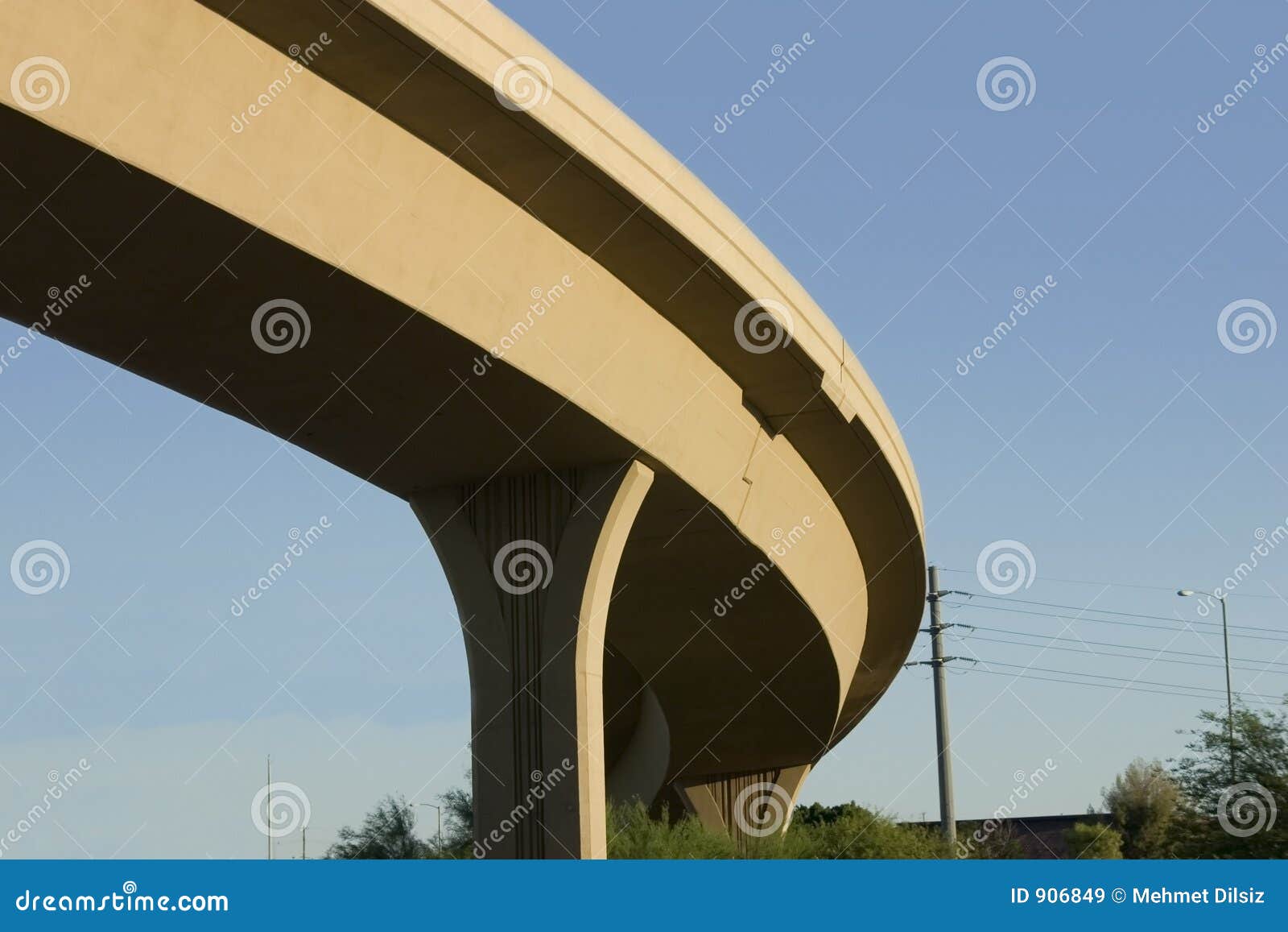 Bridge over the Highway stock image. Image of sunny, transport - 906849