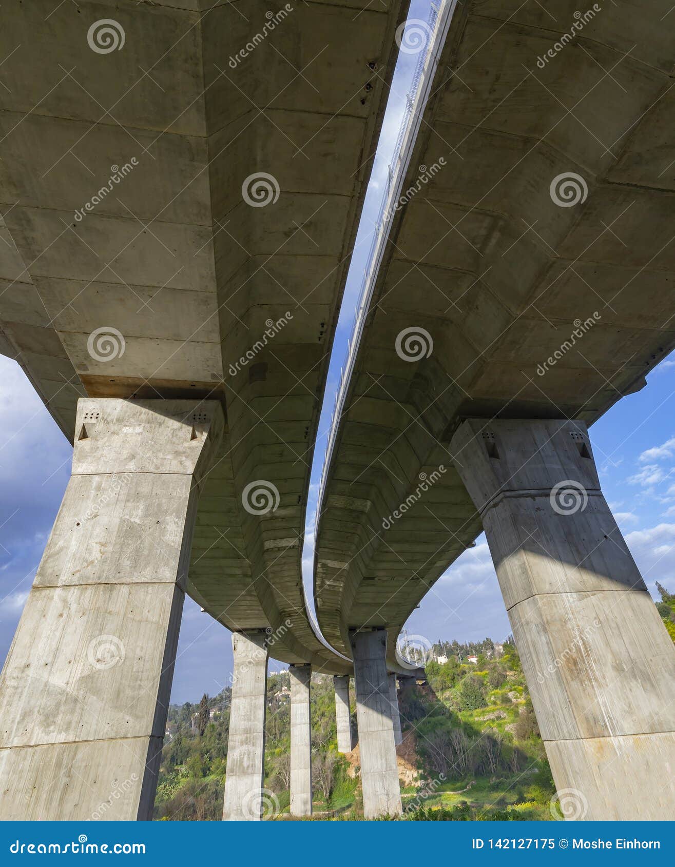 A Bridge Over the Highway between Jerusalem and Tel Aviv Stock Image ...