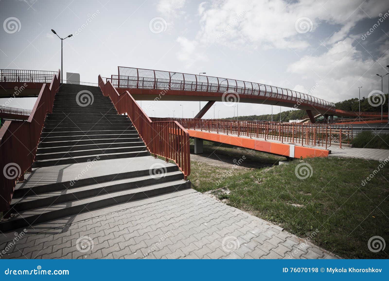 Bridge over highway stock photo. Image of throughway - 76070198