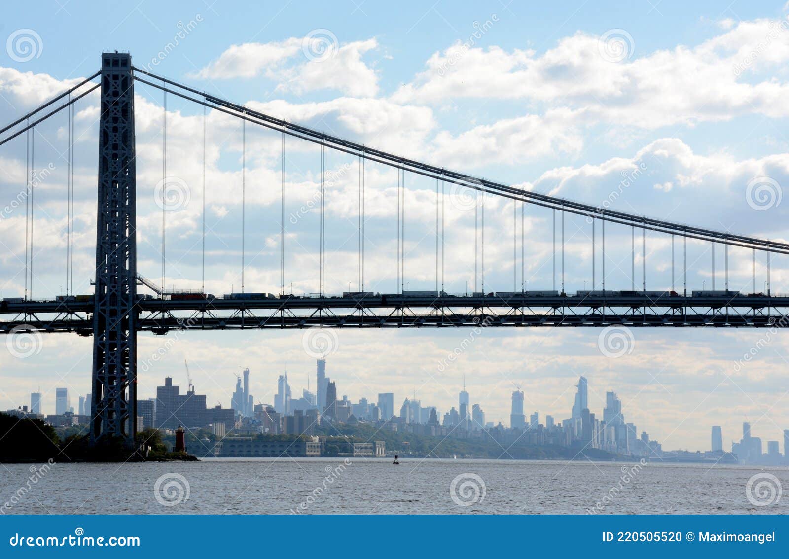 Bridge Over Hudson River New York Stock Photo - Image of york, river ...