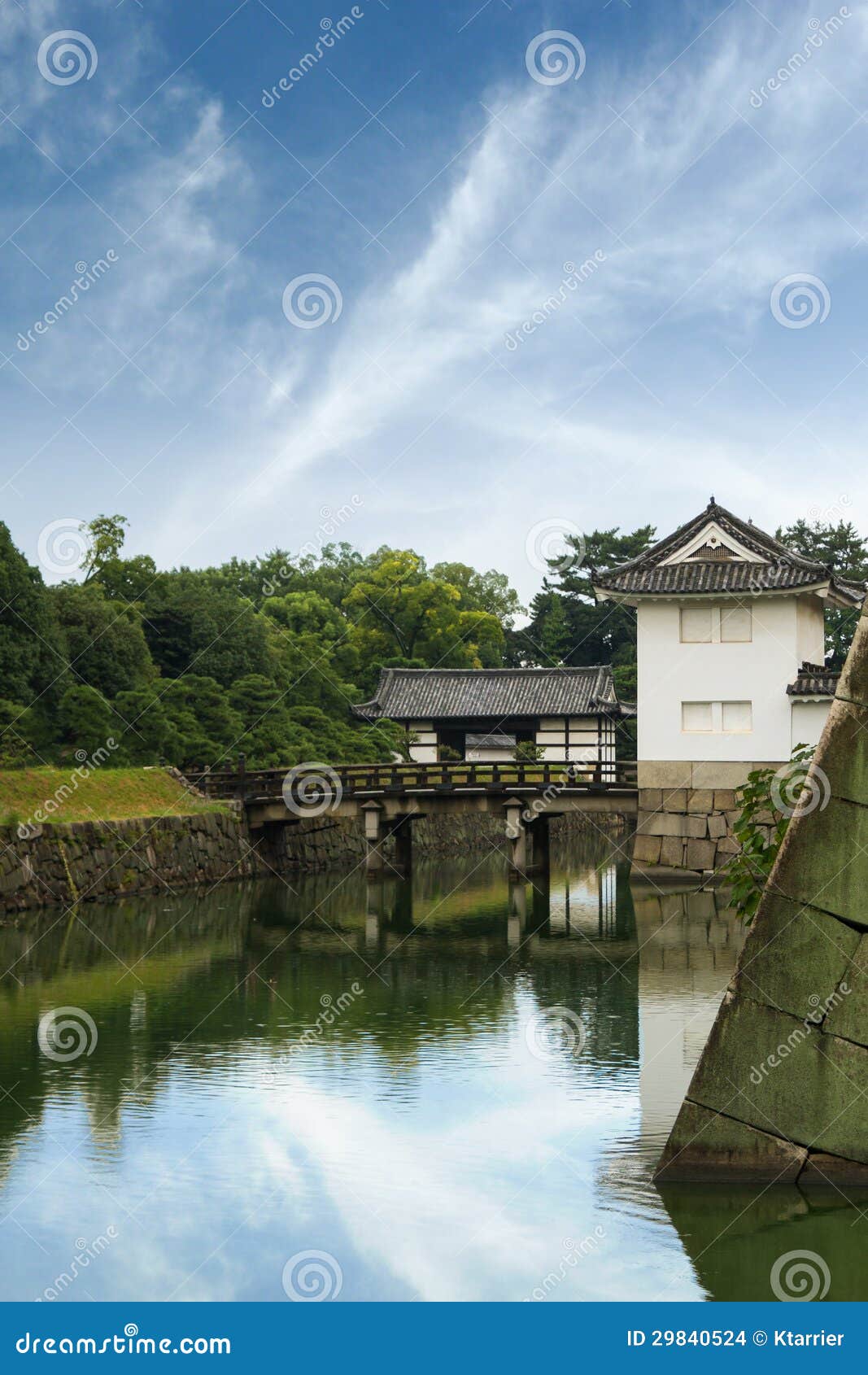 Castle Moat Bridge stock photo. Image of buddhist, asia - 29840524