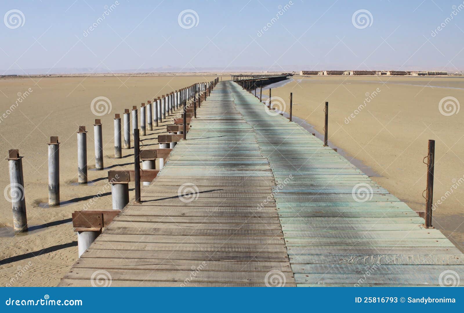 Bridge Over Lagoon in Ras Sudr, Egypt Stock Image - Image of egypt ...