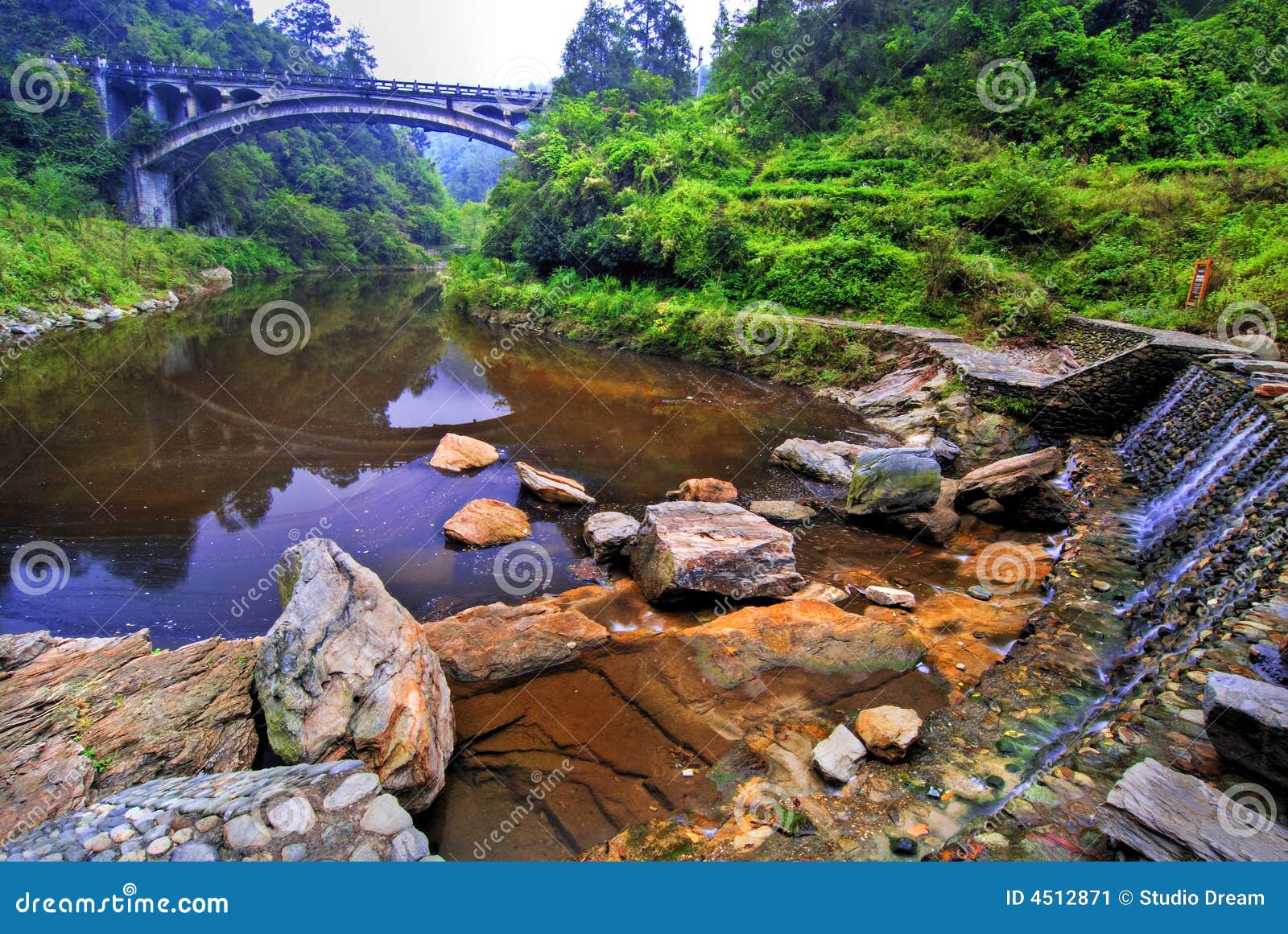 Bridge over a Lake stock image. Image of beautiful, colours - 4512871