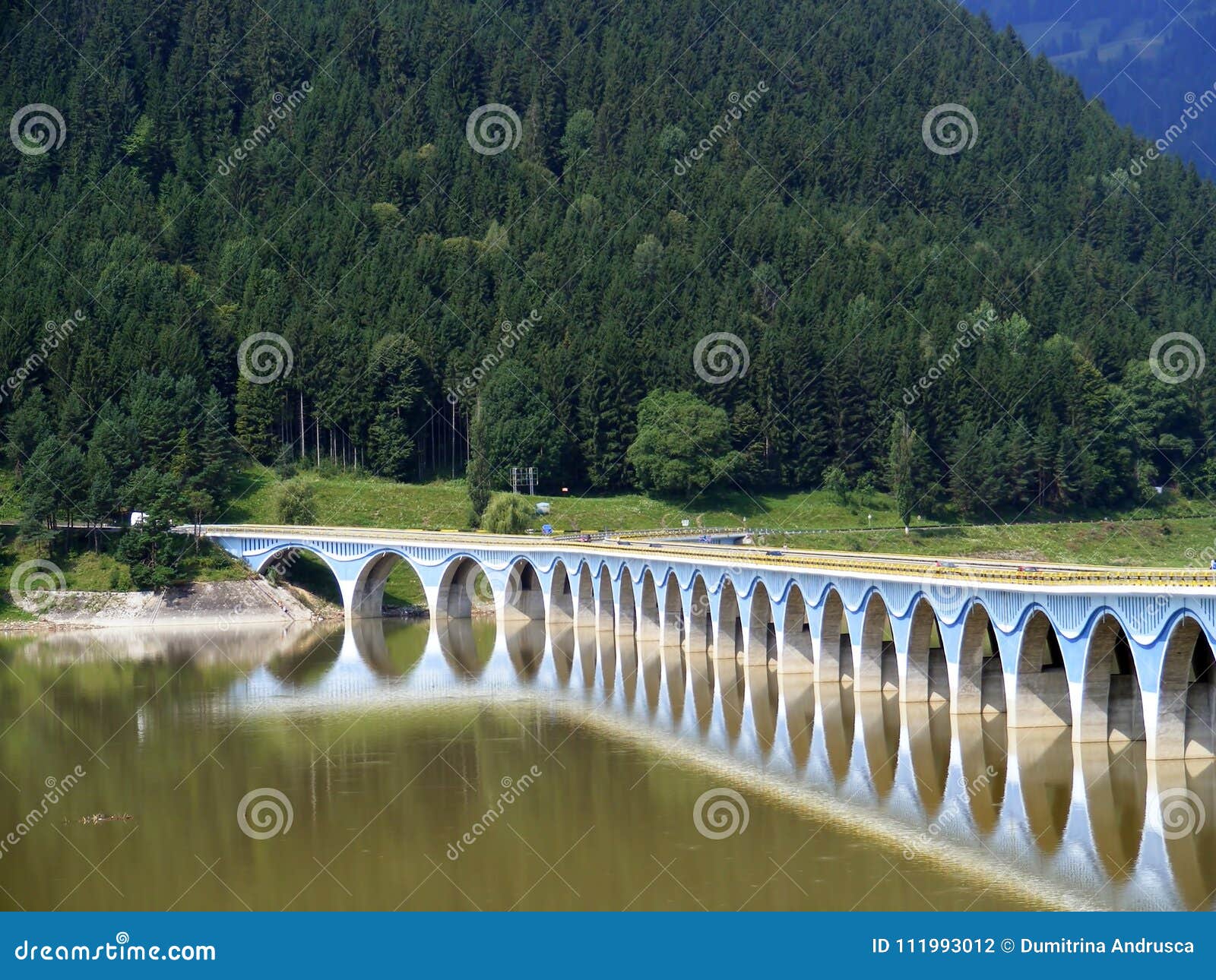 Bridge over lake stock photo. Image of field, roadway - 111993012