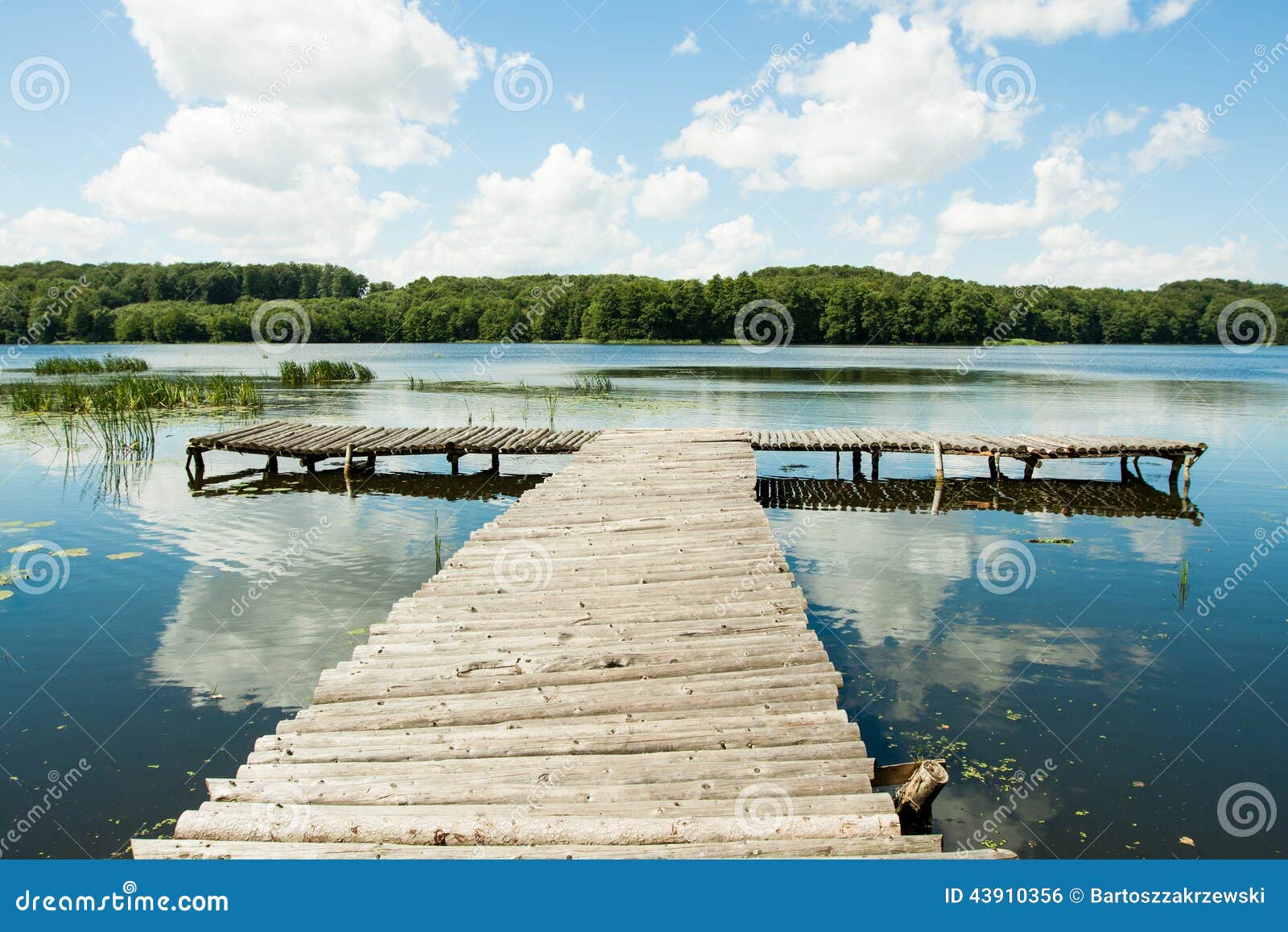 Bridge over a lake stock photo. Image of poland, peaceful - 43910356