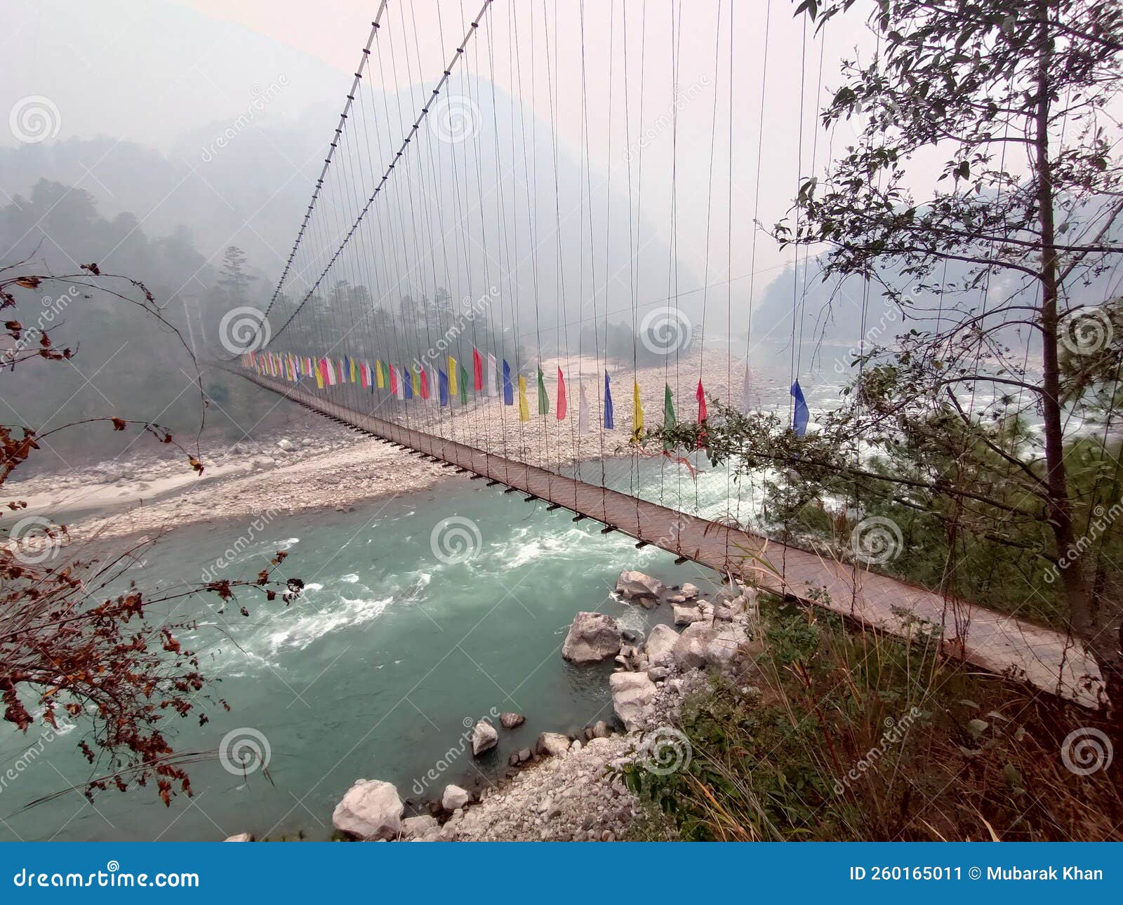 The Bridge Over the Lohit River in Arunachal Stock Image - Image of ...