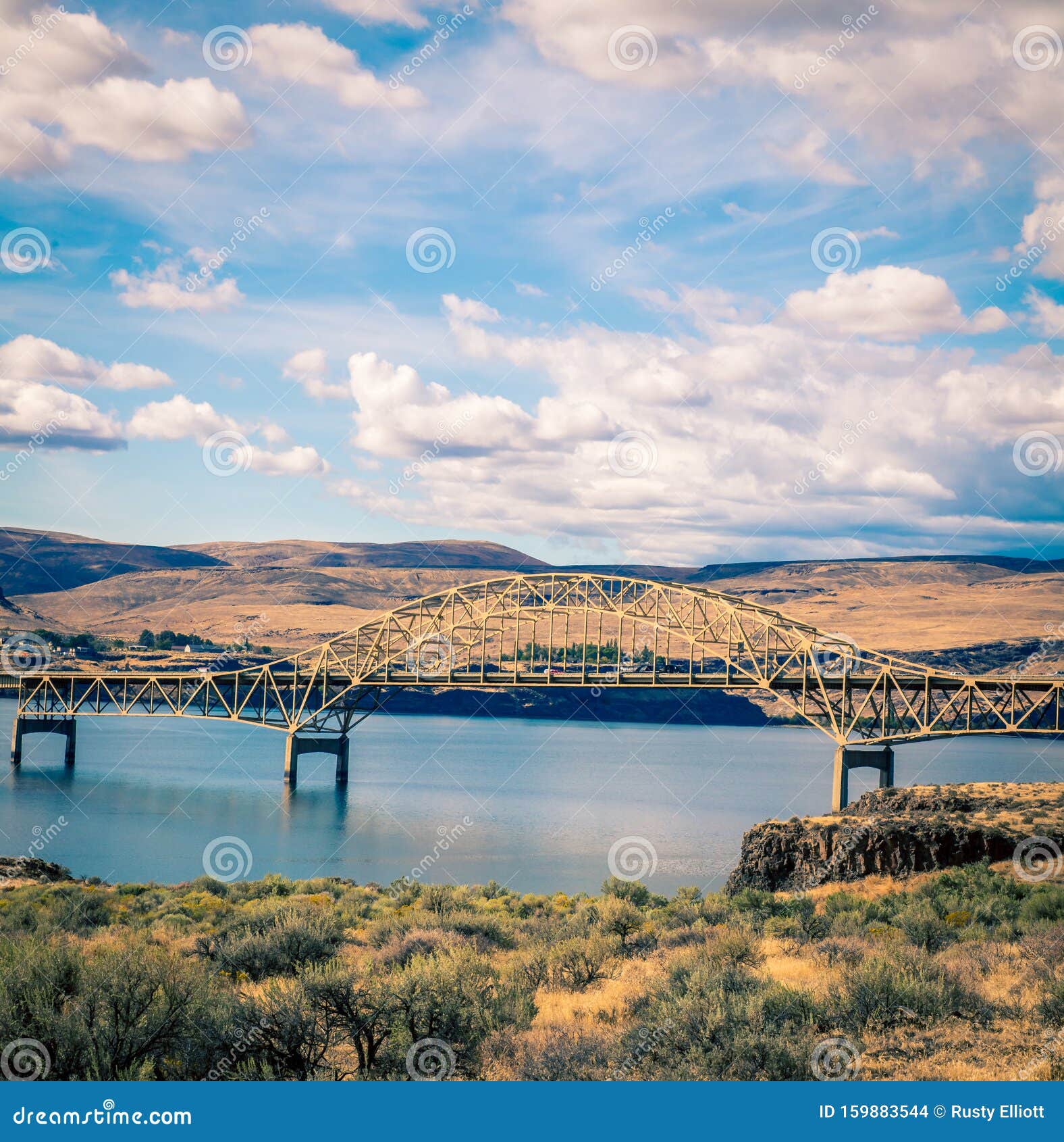 Bridge in Washington State stock photo. Image of landmark - 159883544