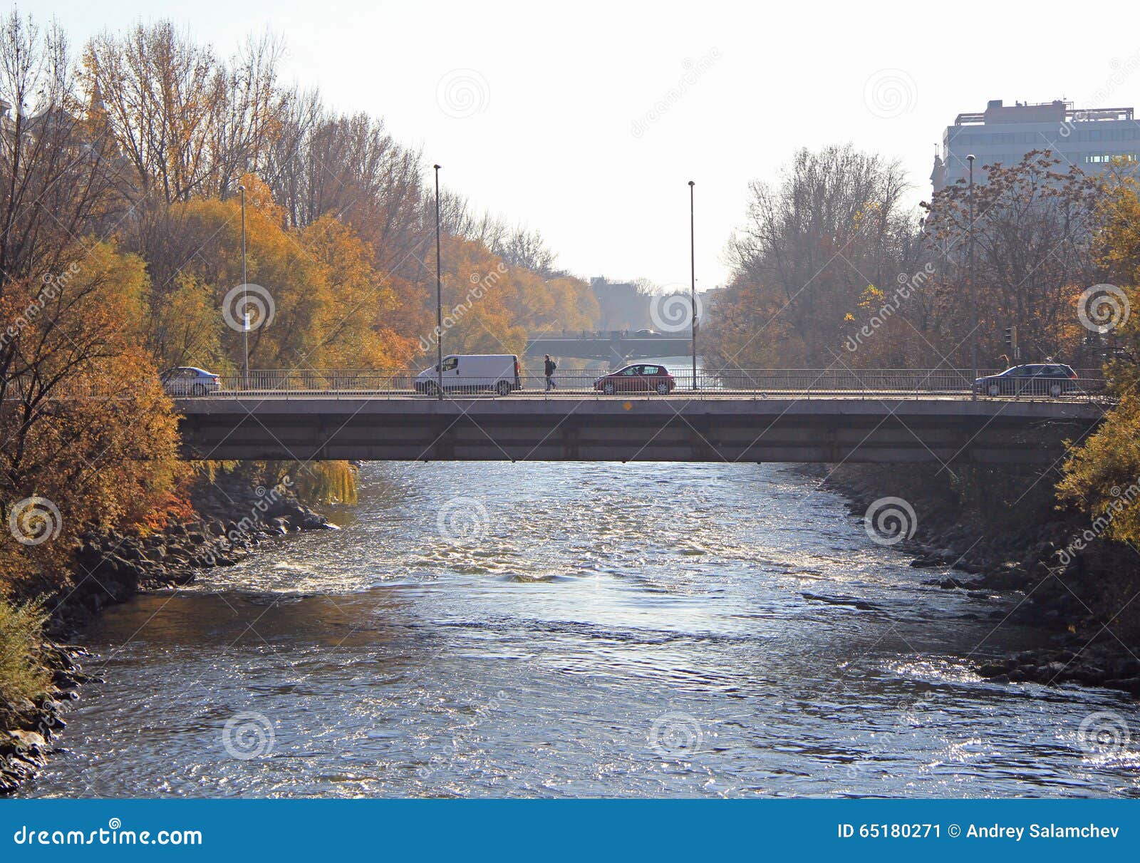 Bridge Over Mur River in Graz Stock Image - Image of travel, styria ...