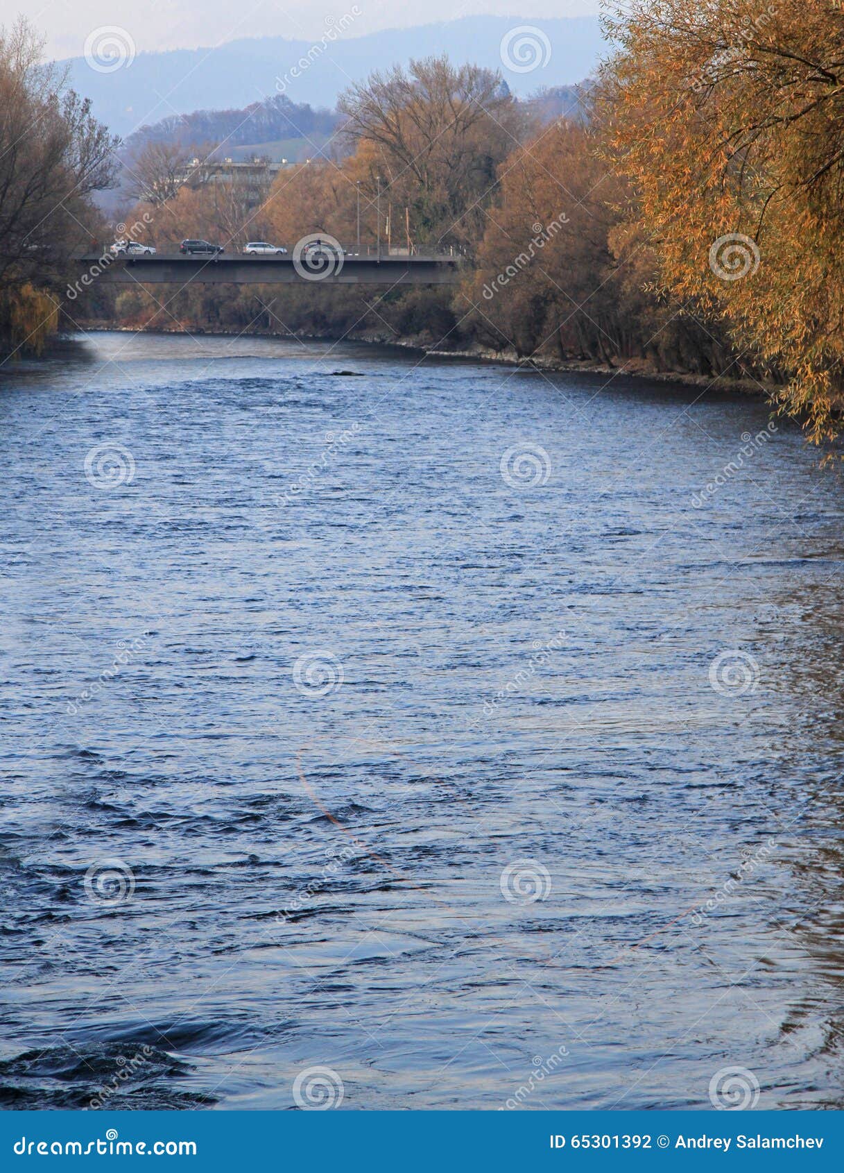 Bridge Over Mur River in Graz Stock Photo - Image of beautiful, rain ...