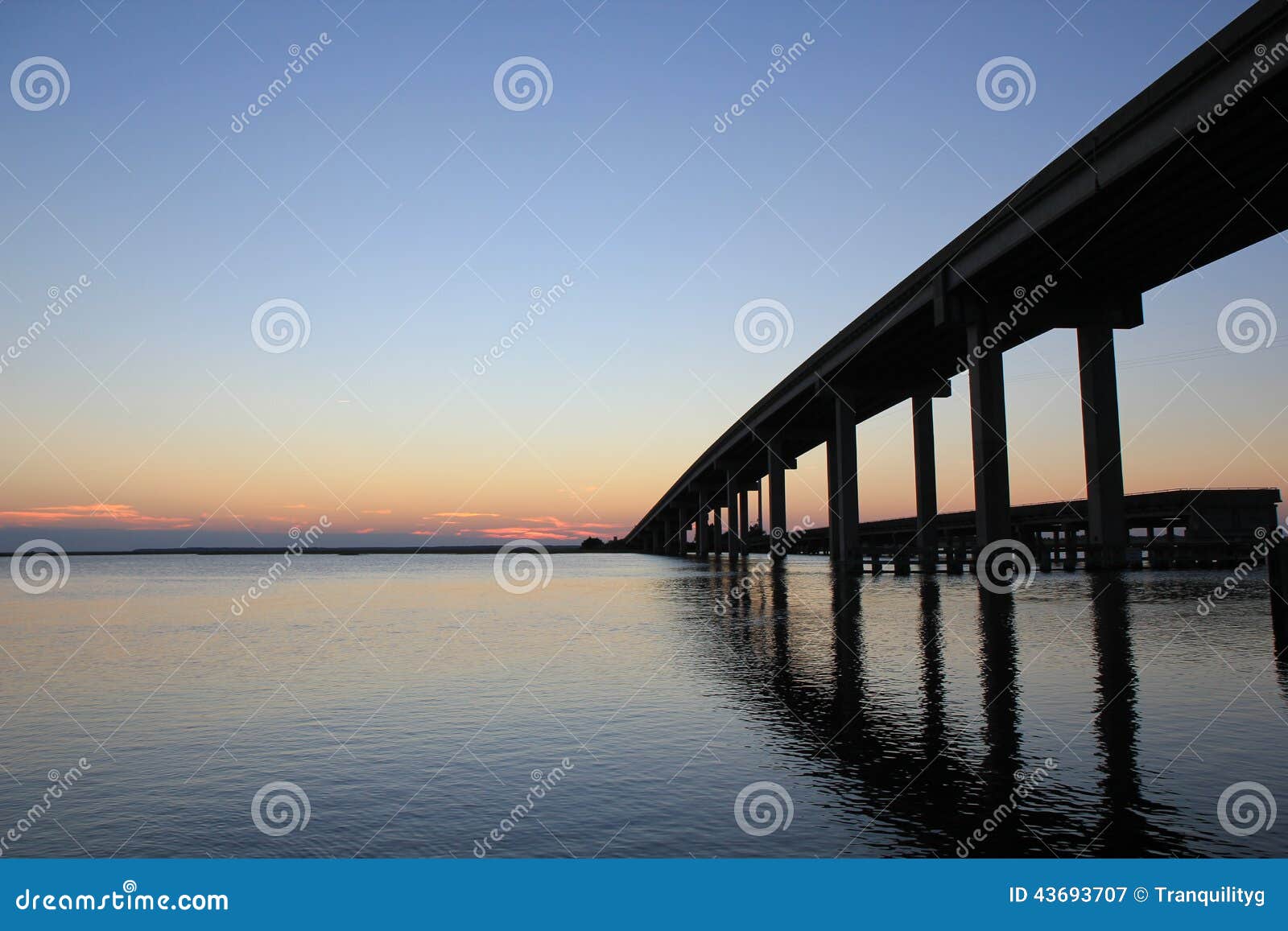 Bridge Over Ocean stock image. Image of water, seascape - 43693707