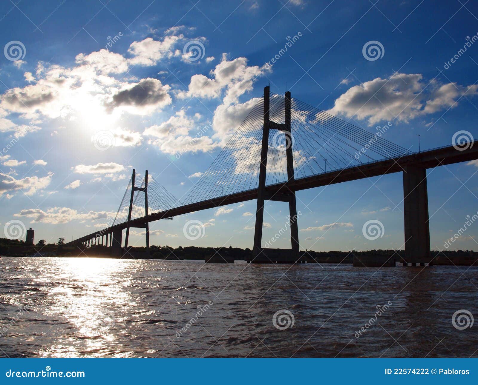 Bridge over parana river stock photo. Image of water - 22574222