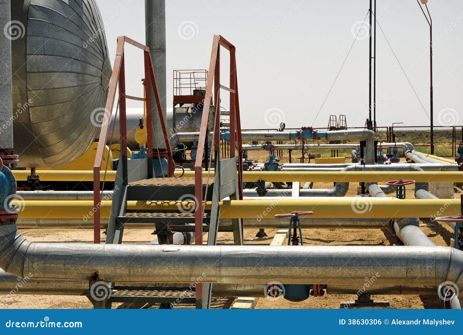 Bridge over the pipe. stock photo. Image of insulated - 38630306