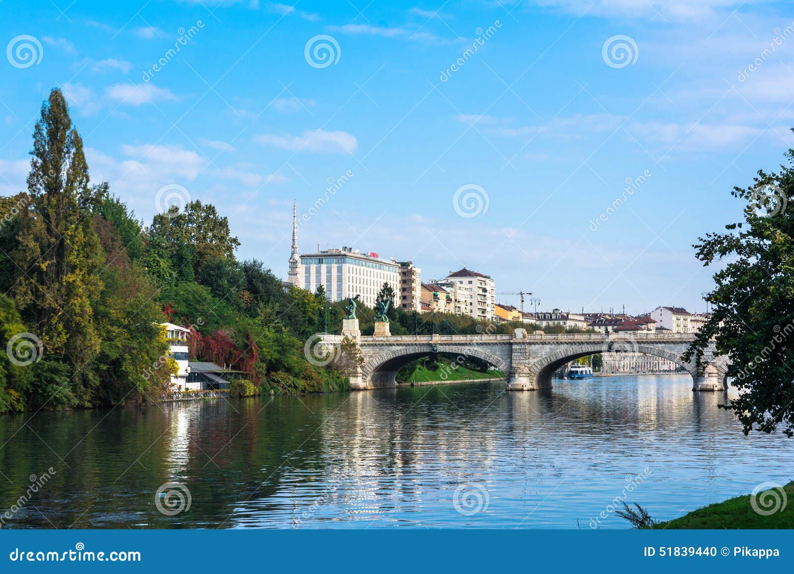 The Bridge Over the Po River in Turin Editorial Image - Image of ...