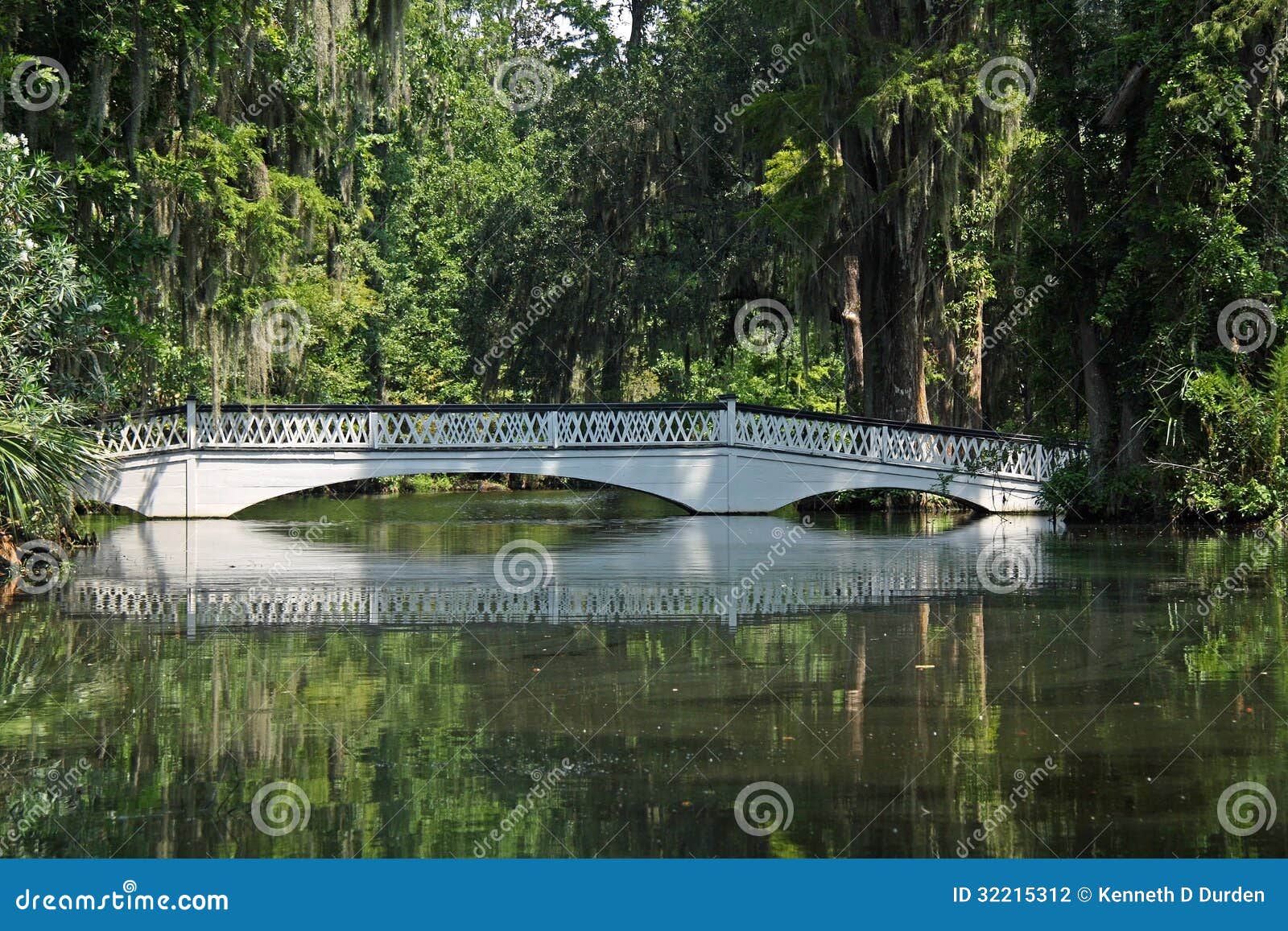 Bridge Over Pond stock photo. Image of pond, ttraction - 32215312