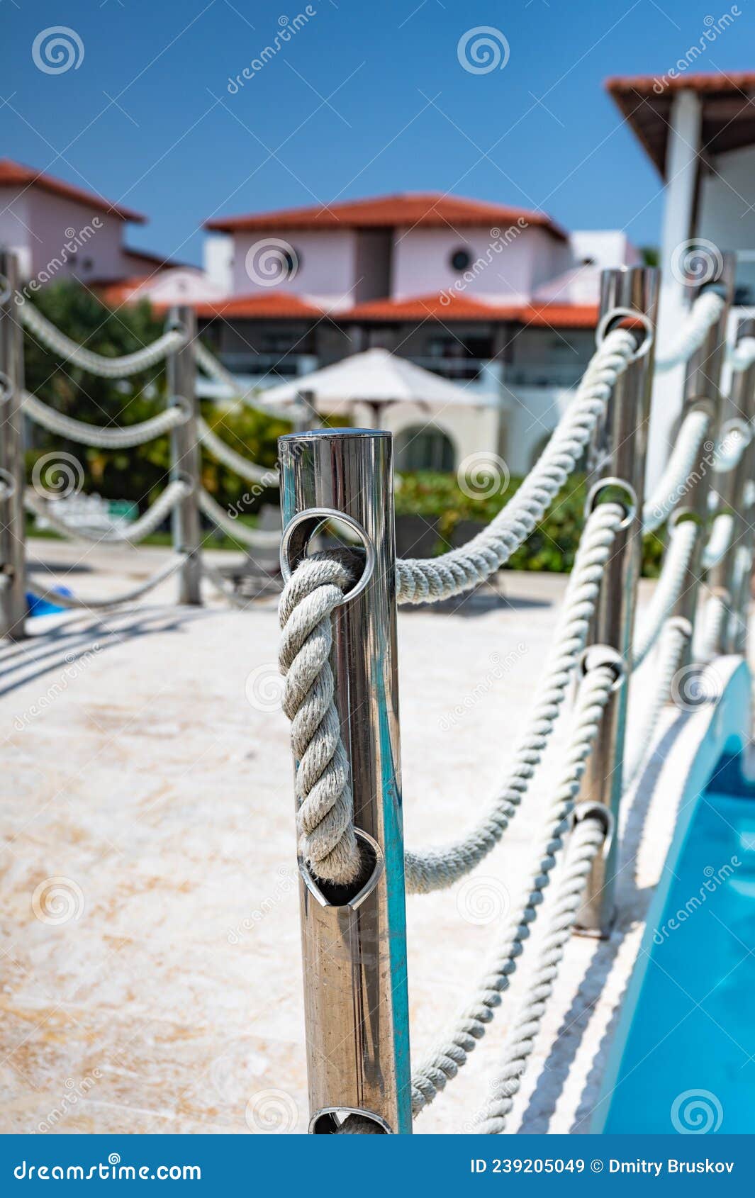 Bridge over the pool stock image. Image of daytime, architecture ...