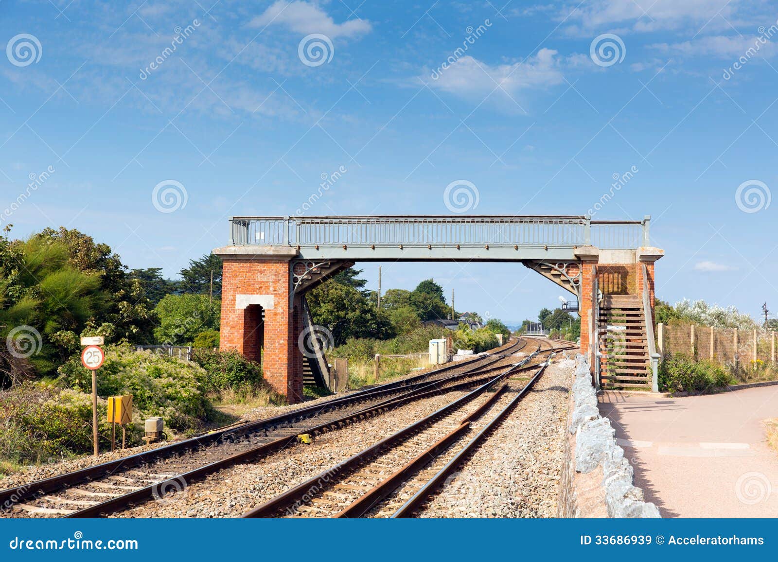 Bridge over railway track stock image. Image of metal - 33686939