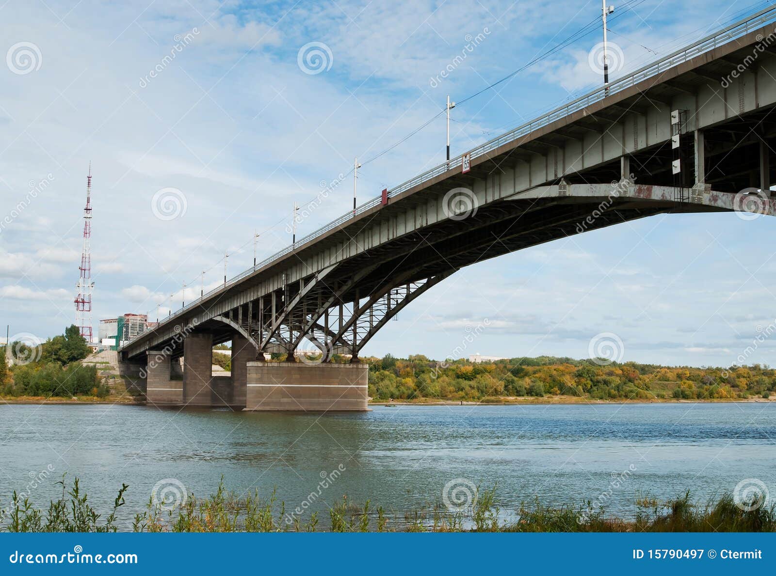 Bridge over the river stock image. Image of yellow, trees - 15790497