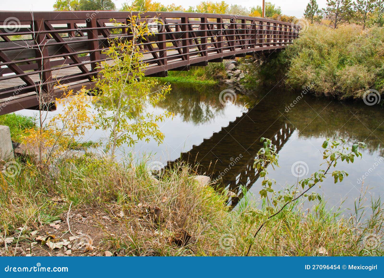 Bridge over river stock photo. Image of river, green - 27096454