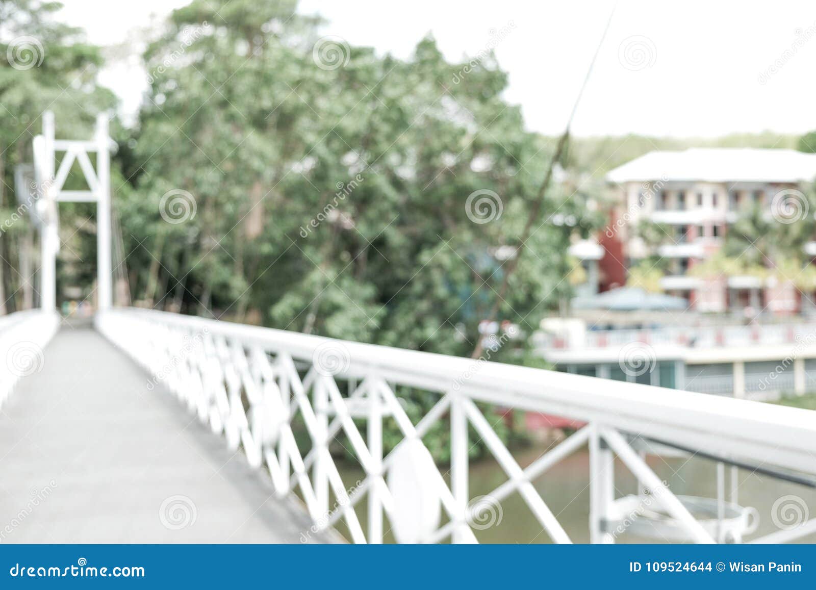Bridge Over the River Blur Background Stock Photo - Image of wood, blur ...