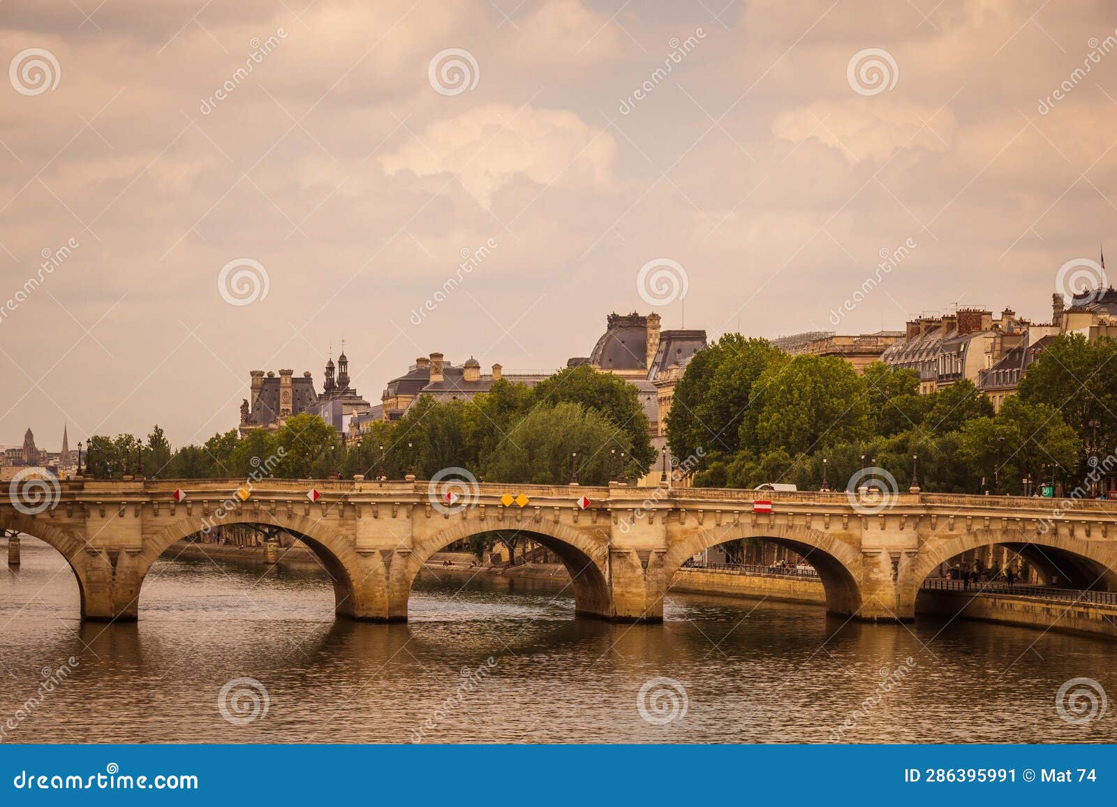 Bridge over the river stock image. Image of architecture - 286395991