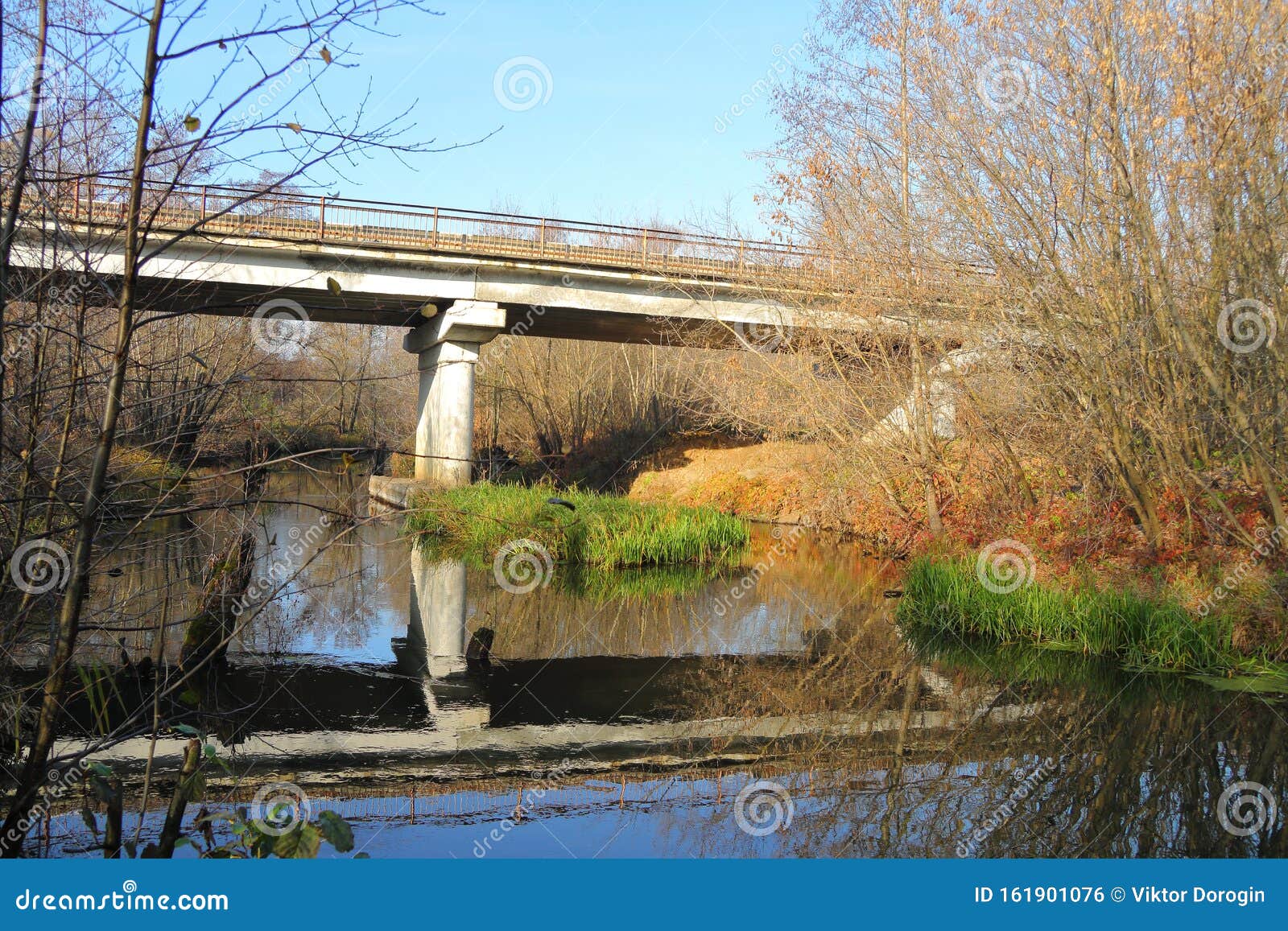 Bridge over the river stock photo. Image of calming - 161901076