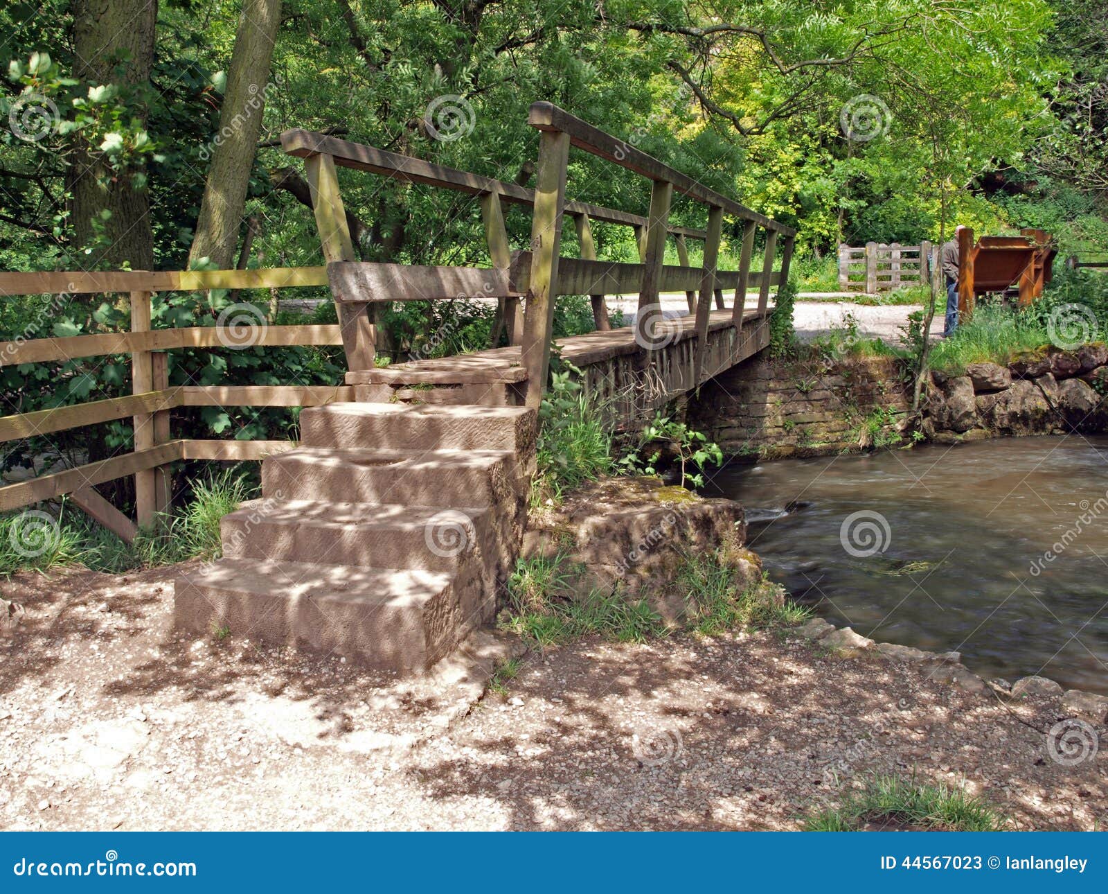 Bridge Over the River Dove. Stock Image - Image of park, path: 44567023