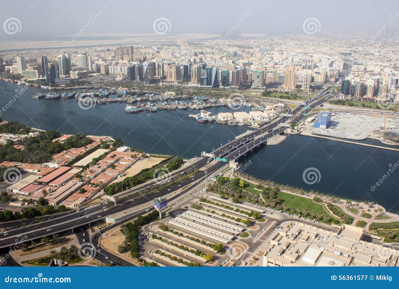 Bridge Over the River in Dubai Stock Image - Image of coastline ...