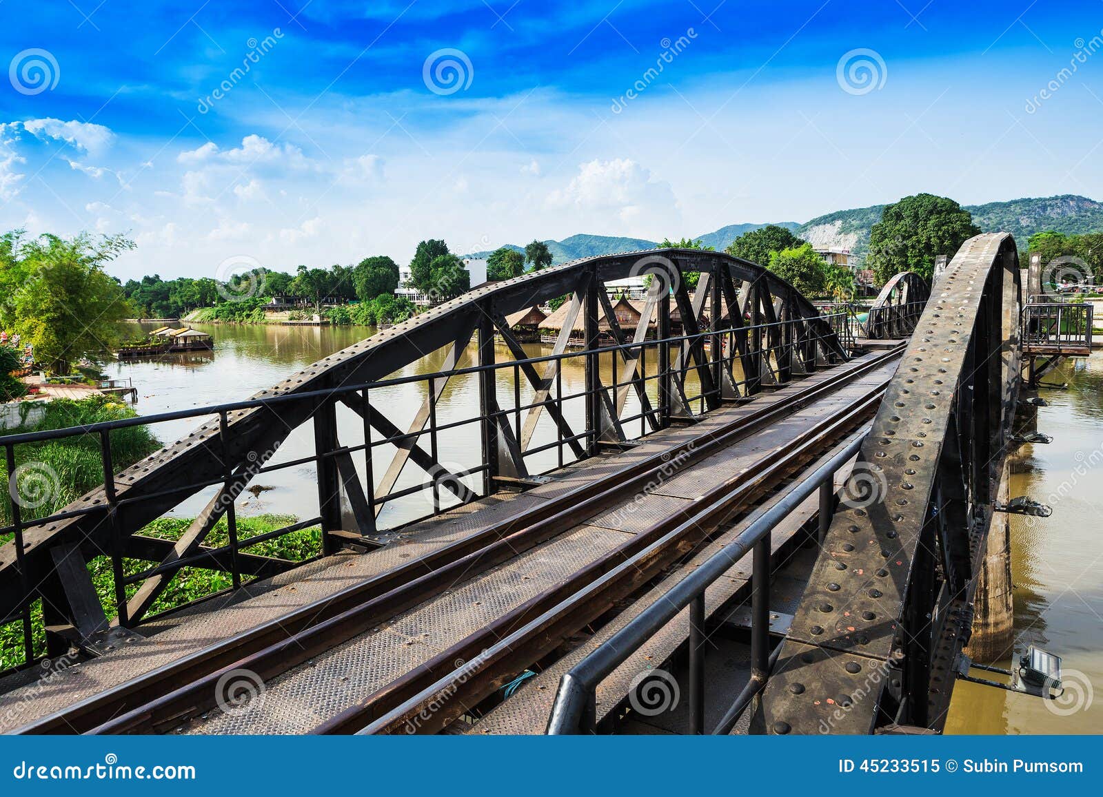 Bridge over River Kwai stock image. Image of asia, river - 45233515