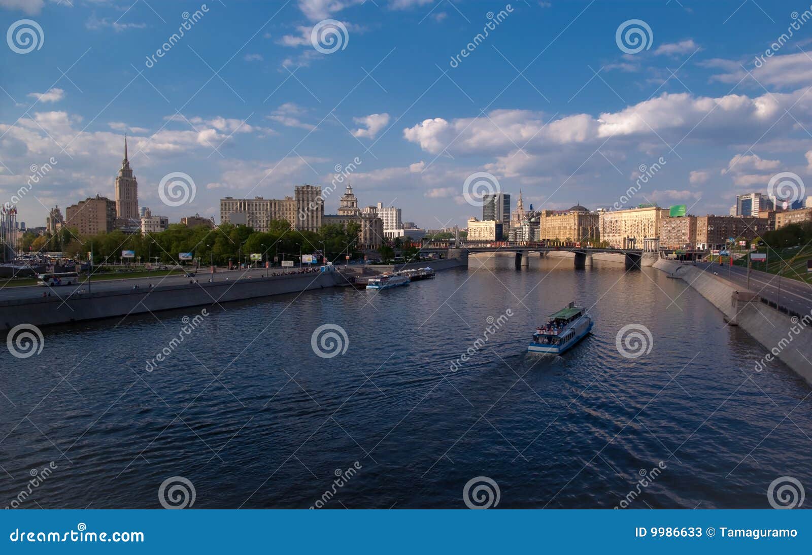 Bridge Over River Moskva in Moscow Stock Image - Image of architecture ...