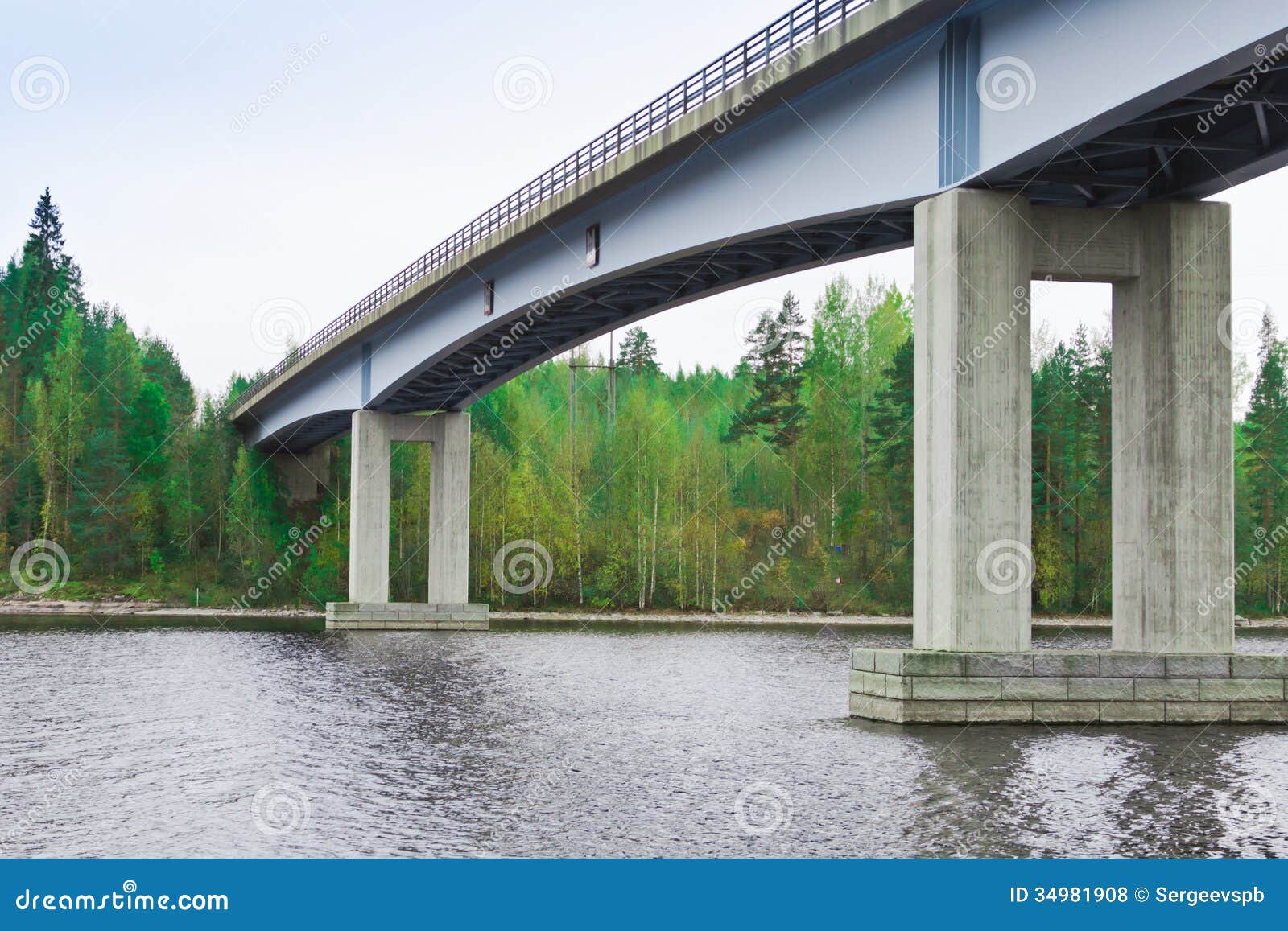 Bridge over the river stock photo. Image of transportation - 34981908