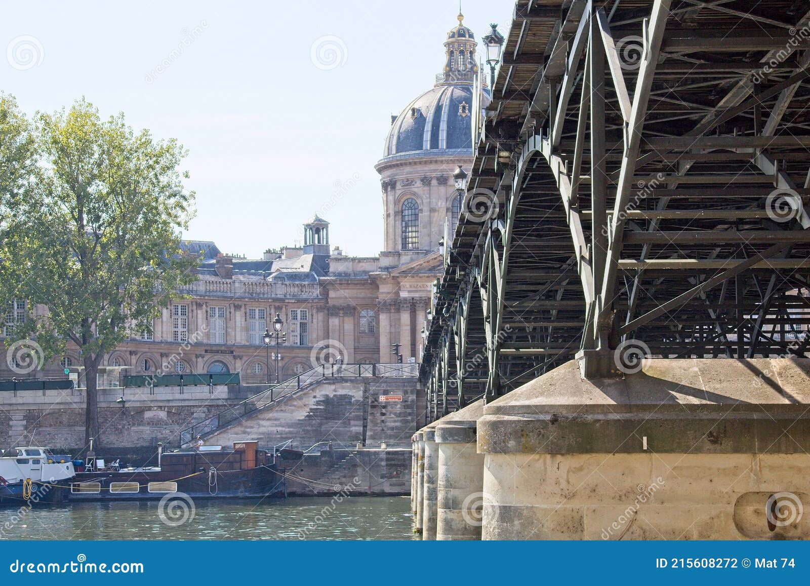 Bridge Over the River Seine Stock Photo - Image of paris, channel ...
