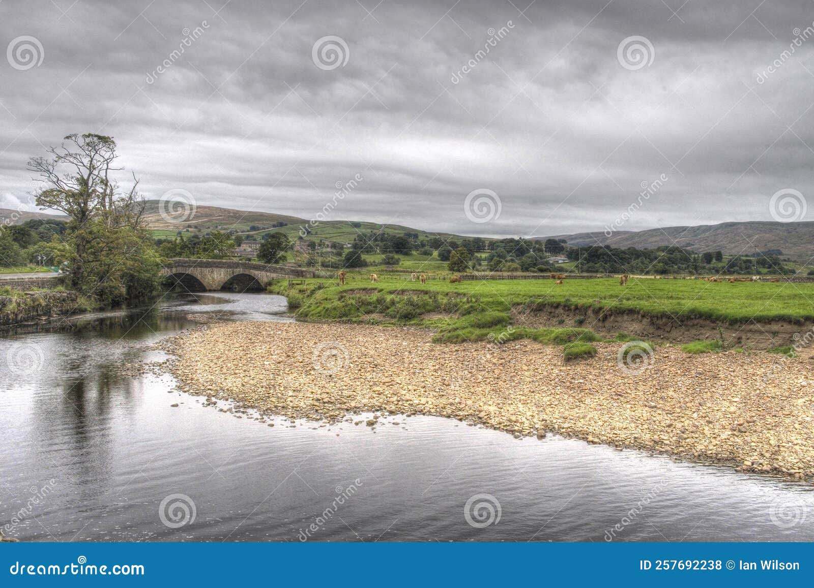 Bridge Over the River Ure, Near Hawes, Yorkshire Dales Stock Photo ...