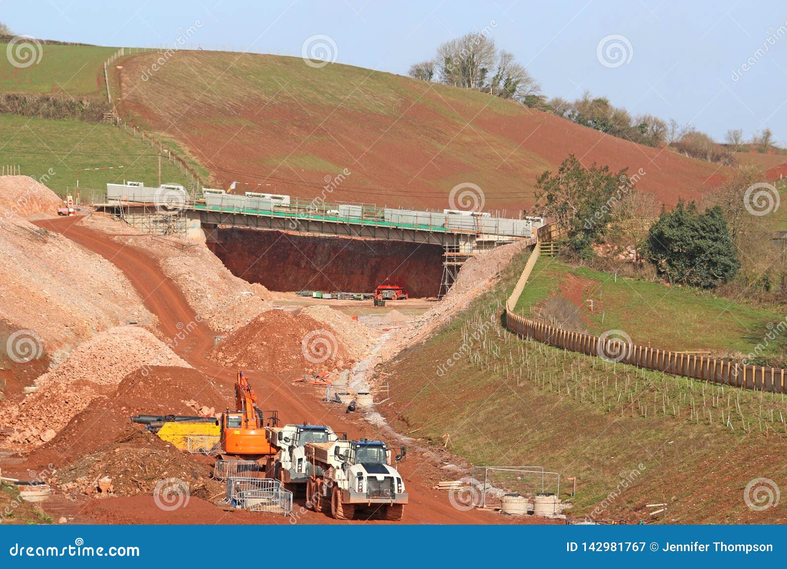 Road Bridge Under Construction Stock Image - Image of highway, south ...