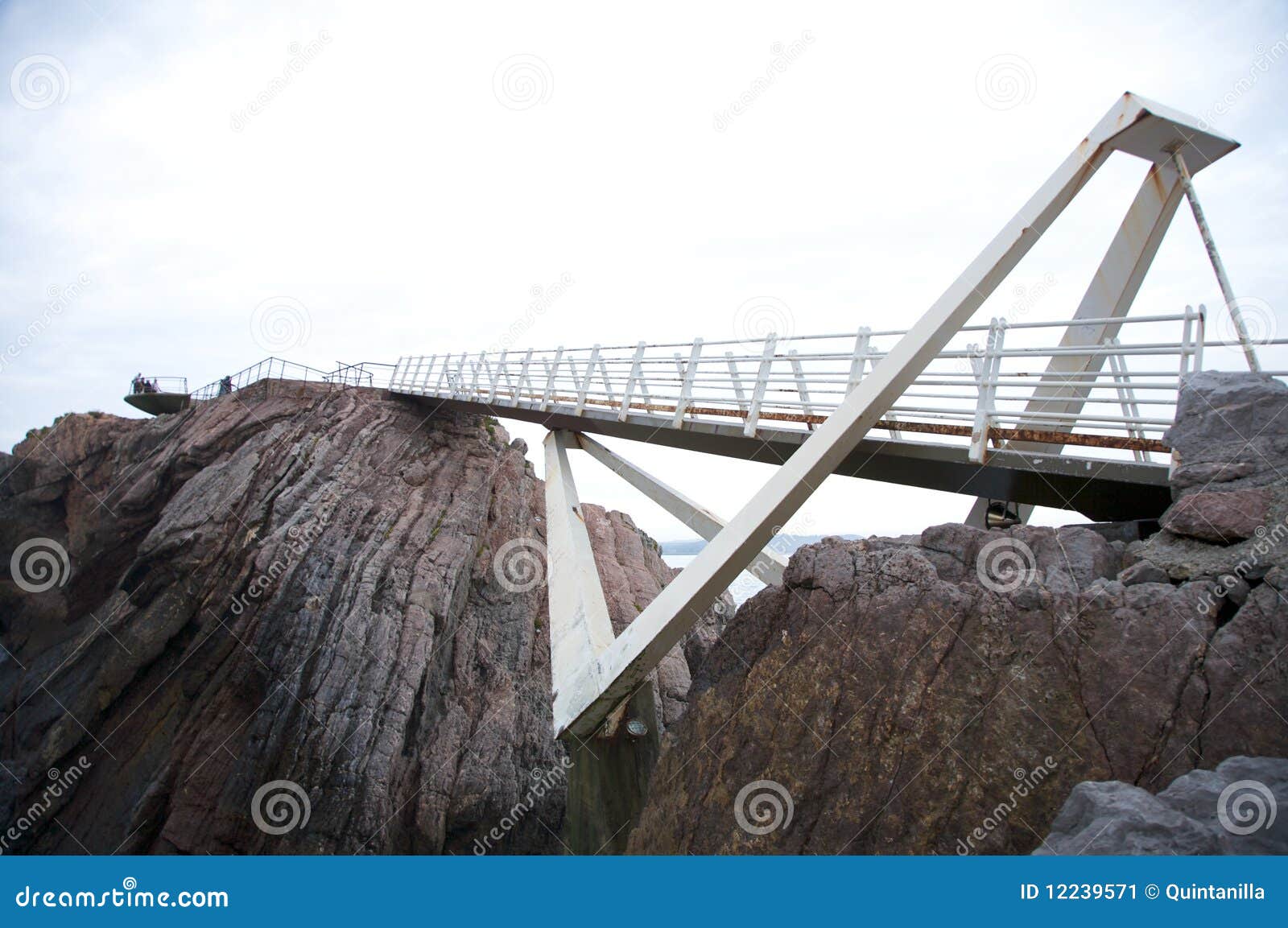 Bridge over rock stock image. Image of rock, ocean, platform - 12239571