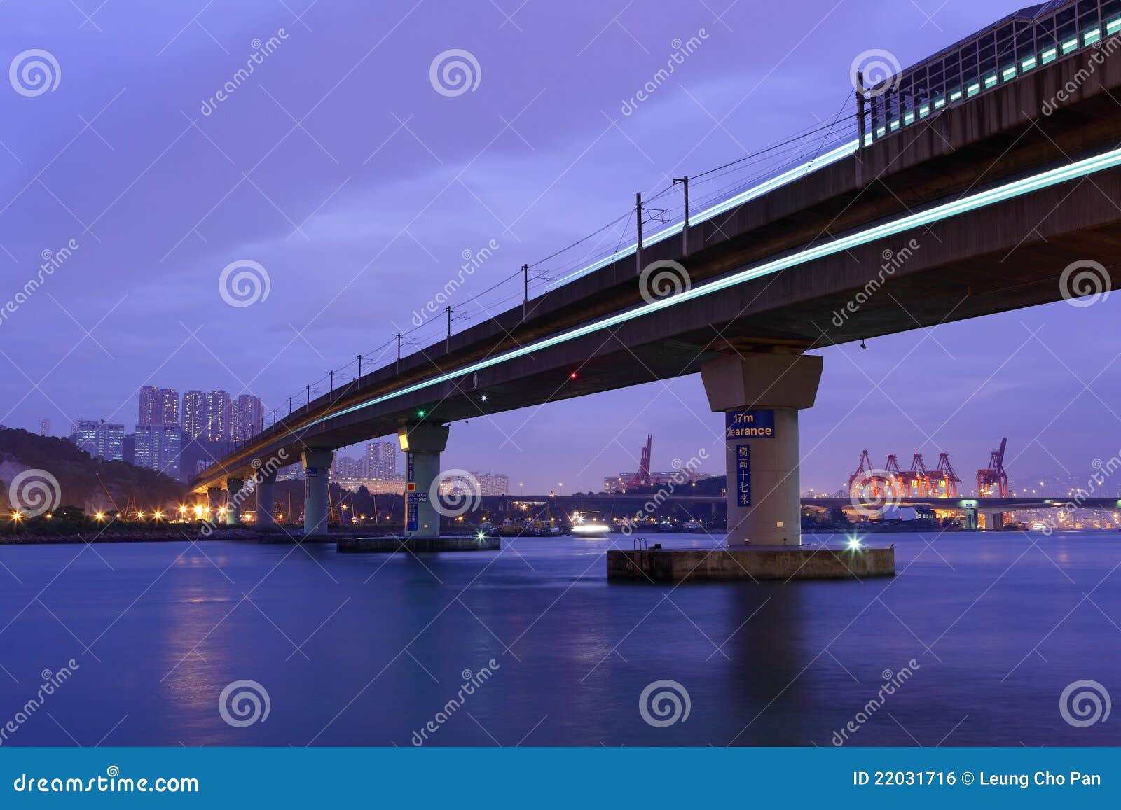 Bridge over the sea stock photo. Image of building, cloud - 22031716