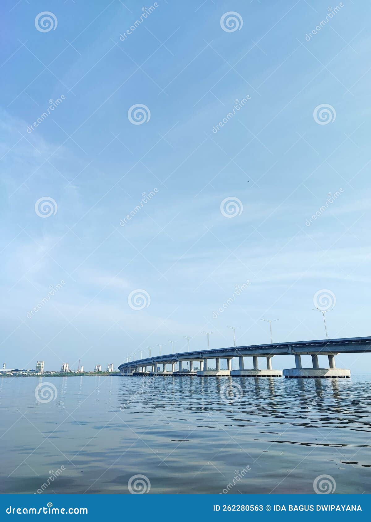 The Bridge Over the Sea is so Alluring Stock Image - Image of horizon ...