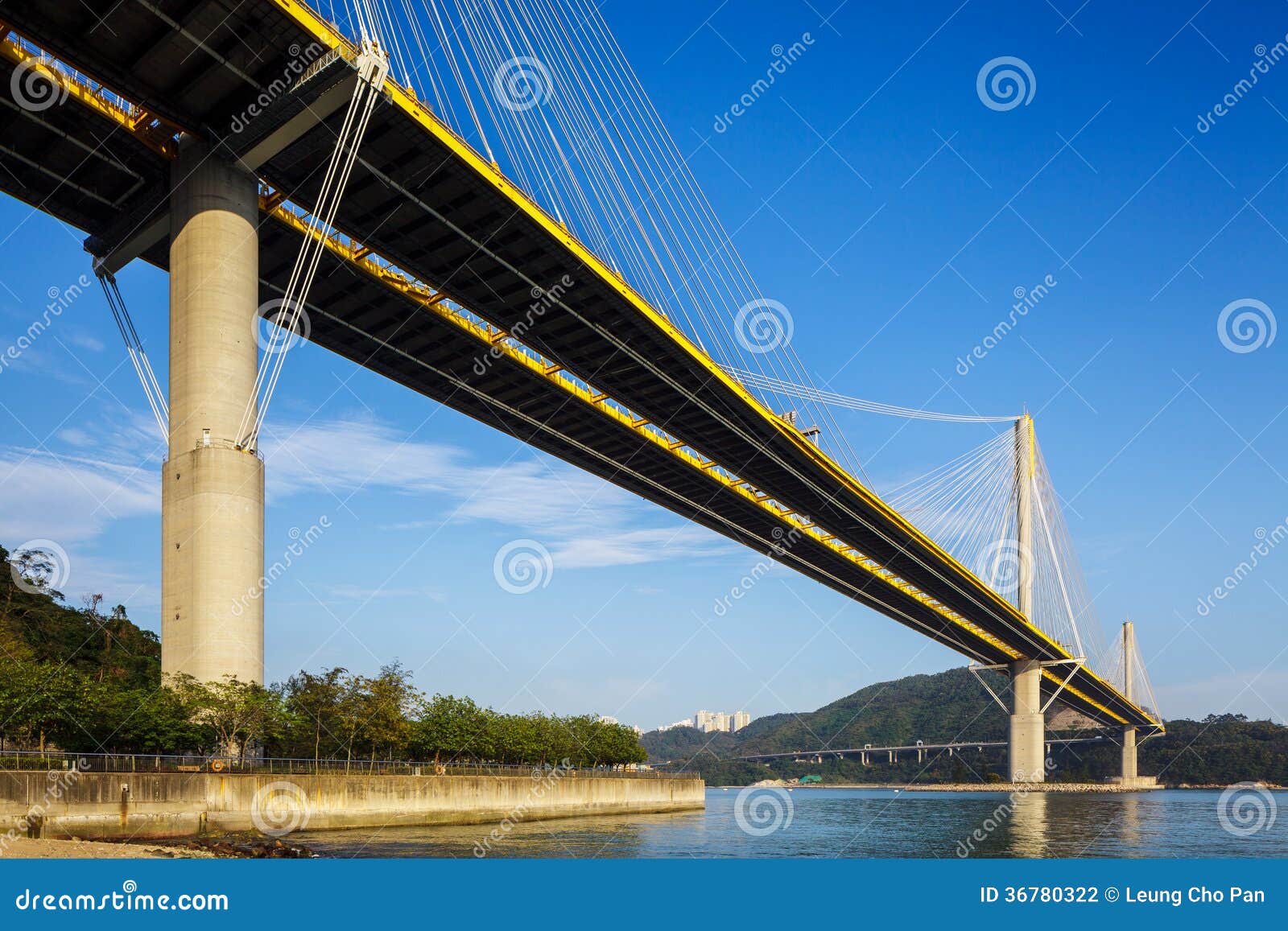 Bridge over the sea stock photo. Image of expressway - 36780322