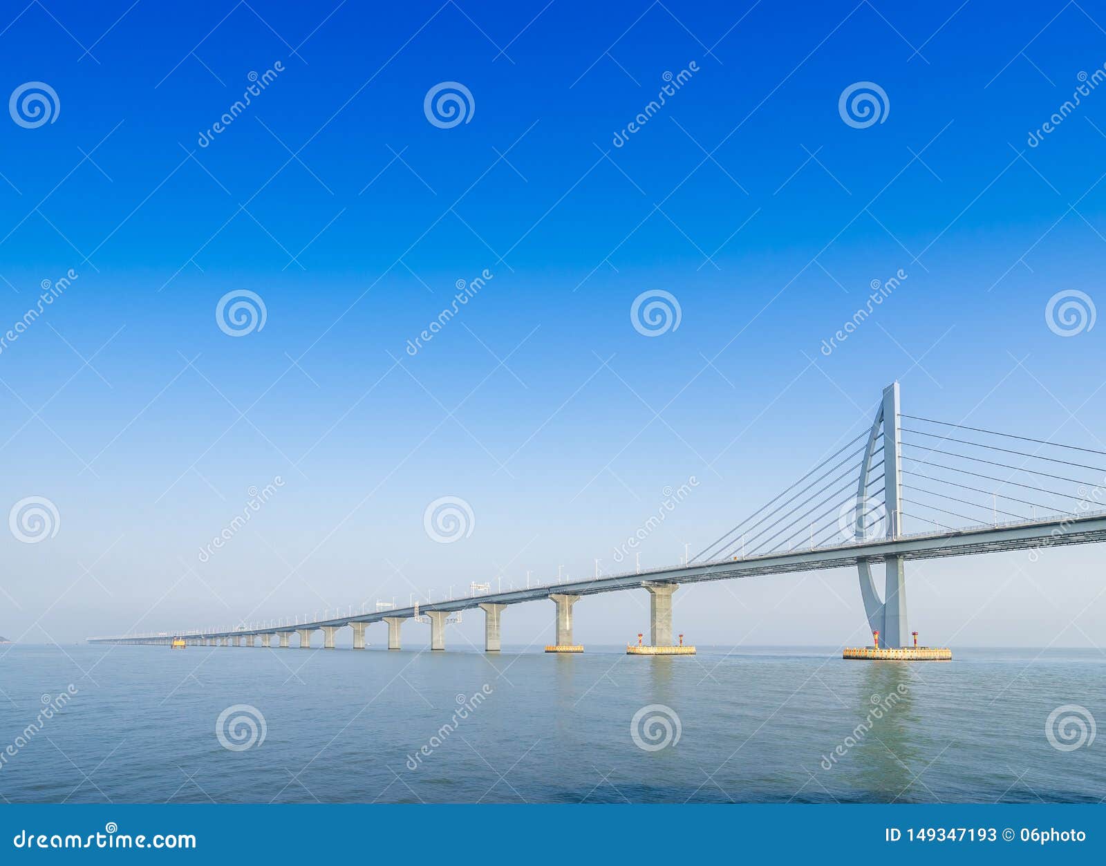 Bridge Over Sea in Zhuhai China Stock Image - Image of kong, landscape ...