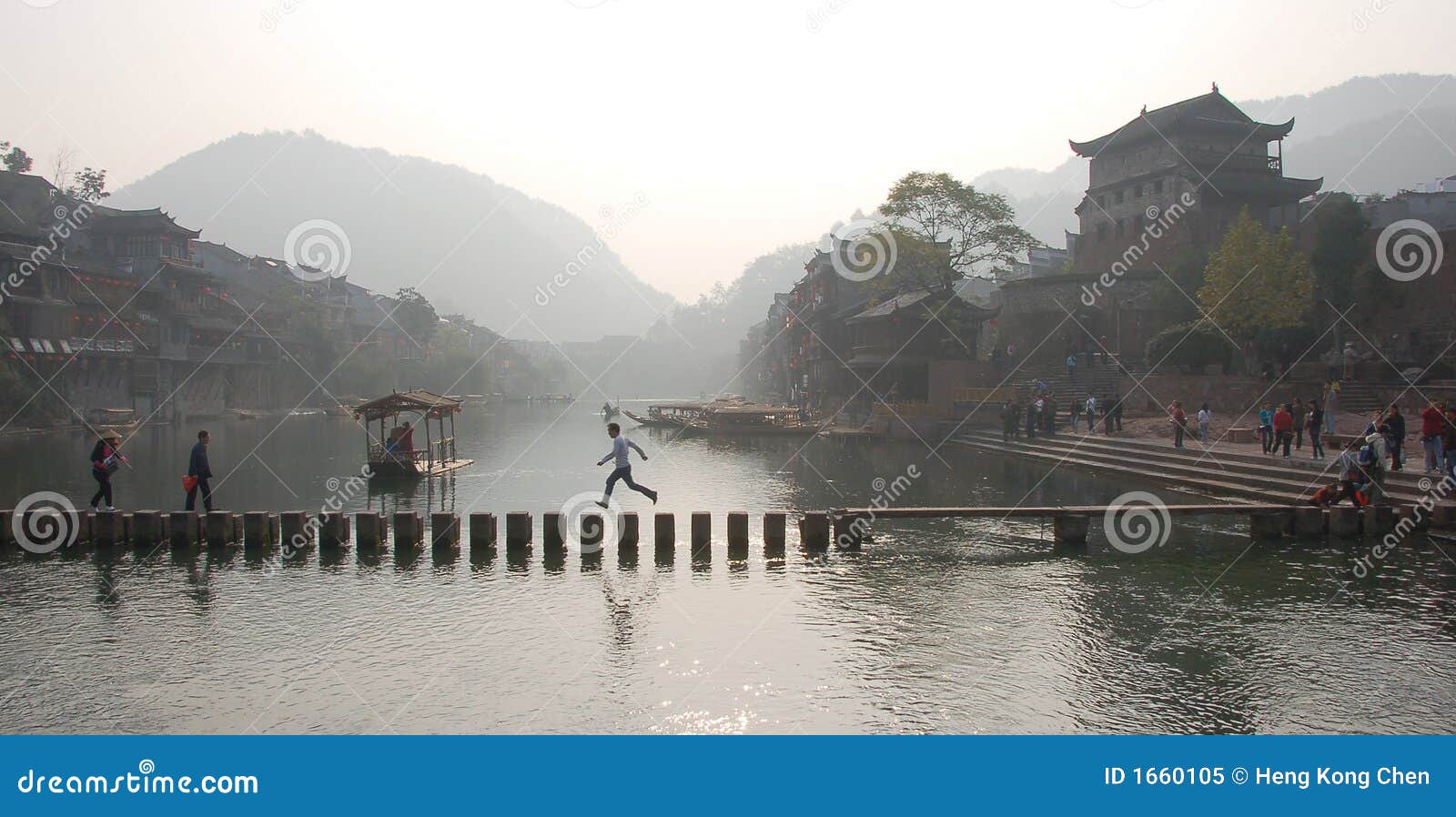 Bridge over shallow stream stock image. Image of shallow - 1660105