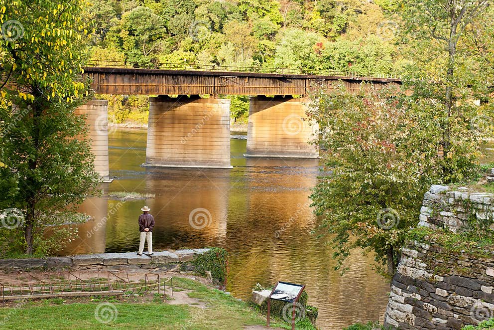 Bridge Over the Shenandoah River Stock Photo - Image of shenandoah ...